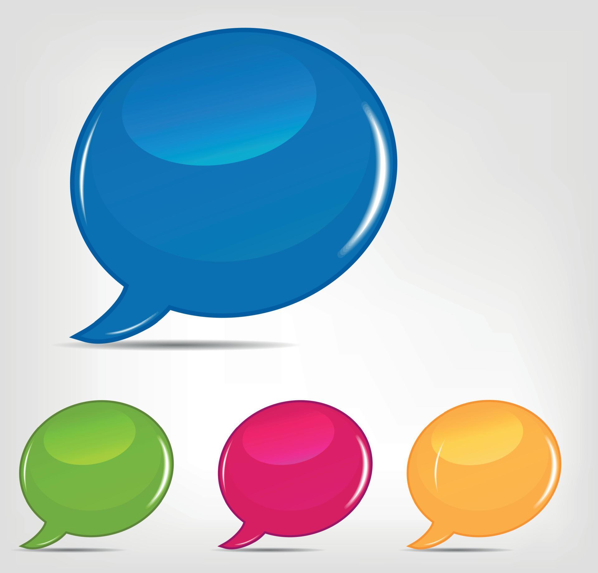 Speech bubbles set vector illustration 8237676 Vector Art at Vecteezy