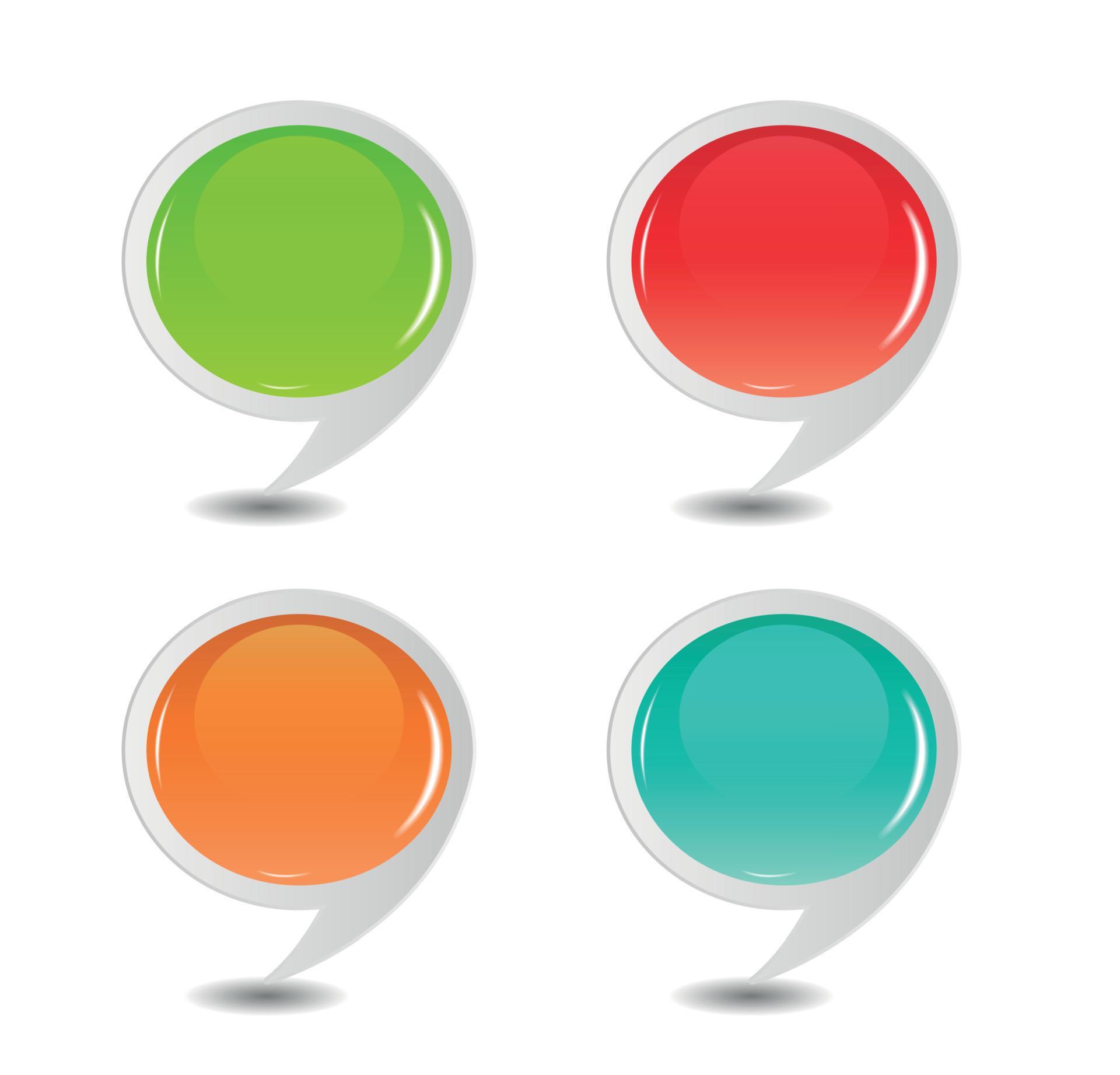 Speech bubbles set vector illustration 8237680 Vector Art at Vecteezy