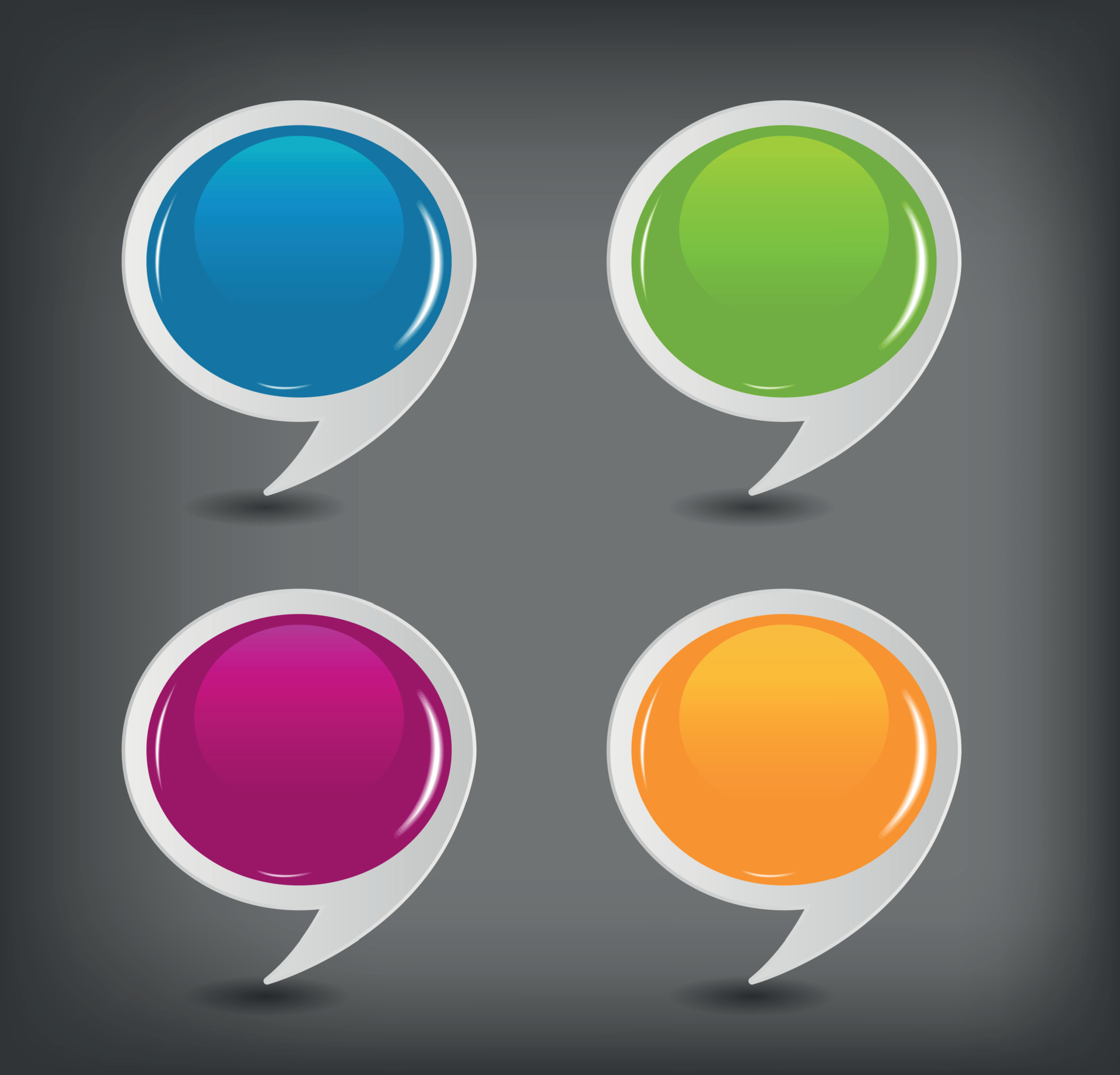 Speech bubbles set vector illustration 8238961 Vector Art at Vecteezy
