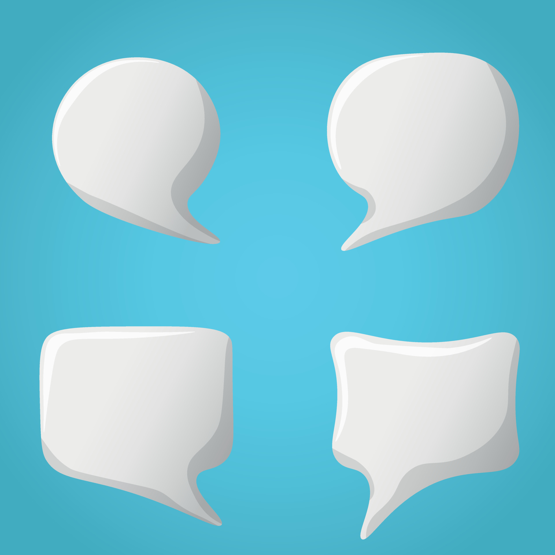 set of 3D illustration of speech bubble . 3d vector illustration ...