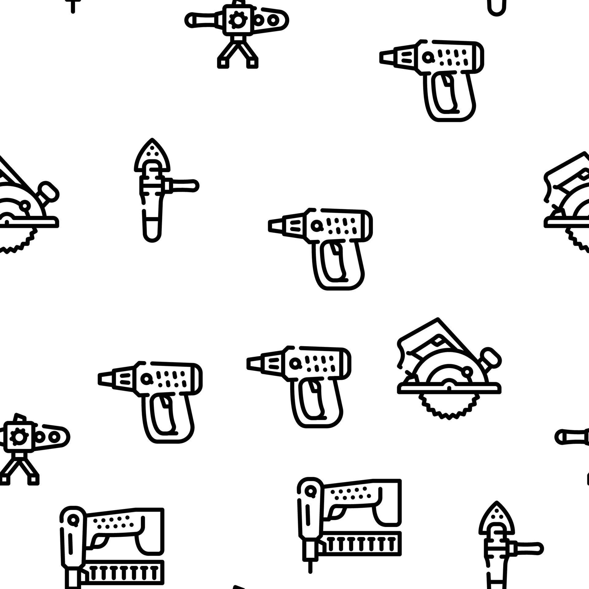 Tools For Building Vector Seamless Pattern 8244233 Vector Art at Vecteezy