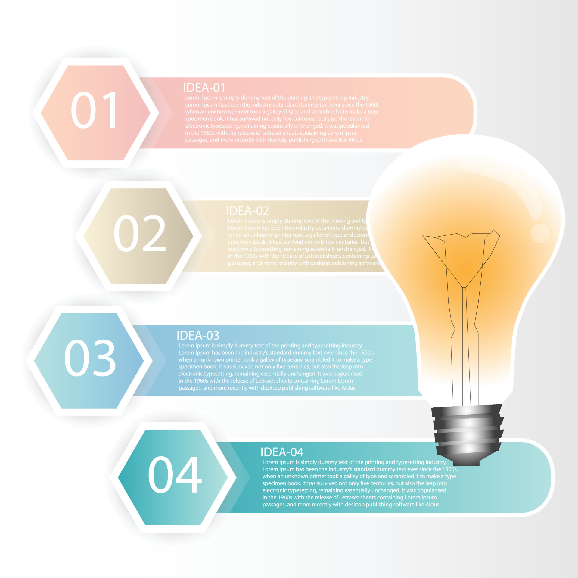 Infographic hexagon and idea data vector Template Process concept Step ...