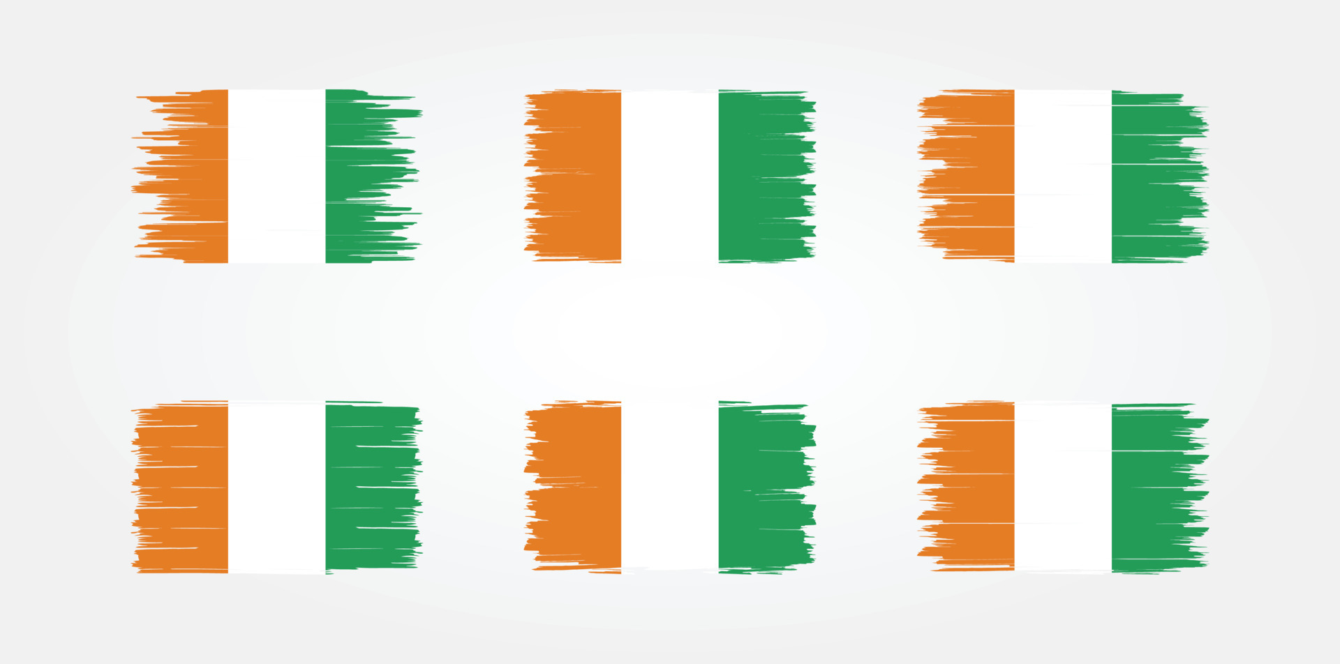 Ivory Coast Flag Brush Collection National Flag 8245246 Vector Art At Vecteezy
