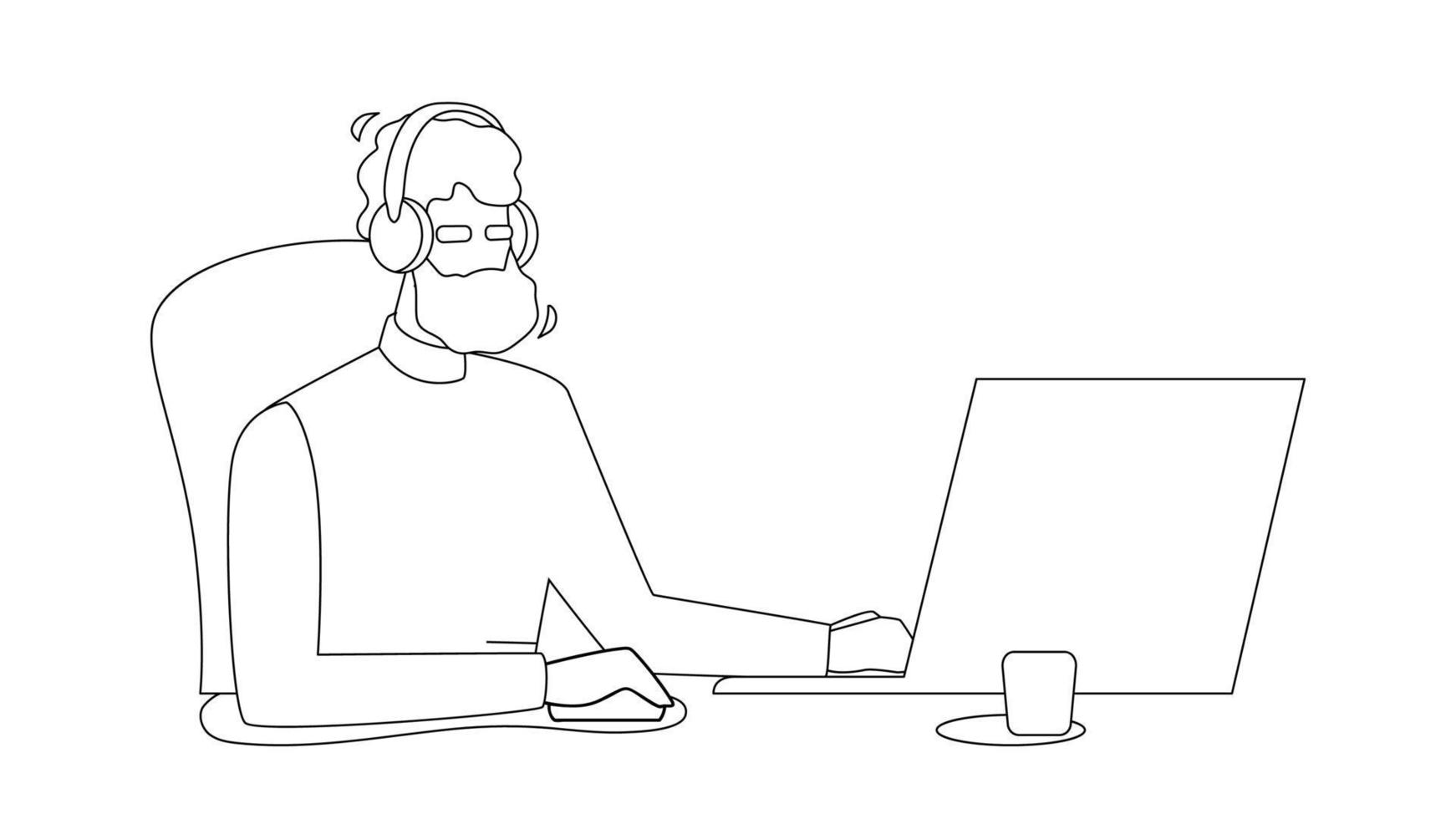 Man Coder Development Programming Computer Vector Illustration 8246334 Vector Art At Vecteezy
