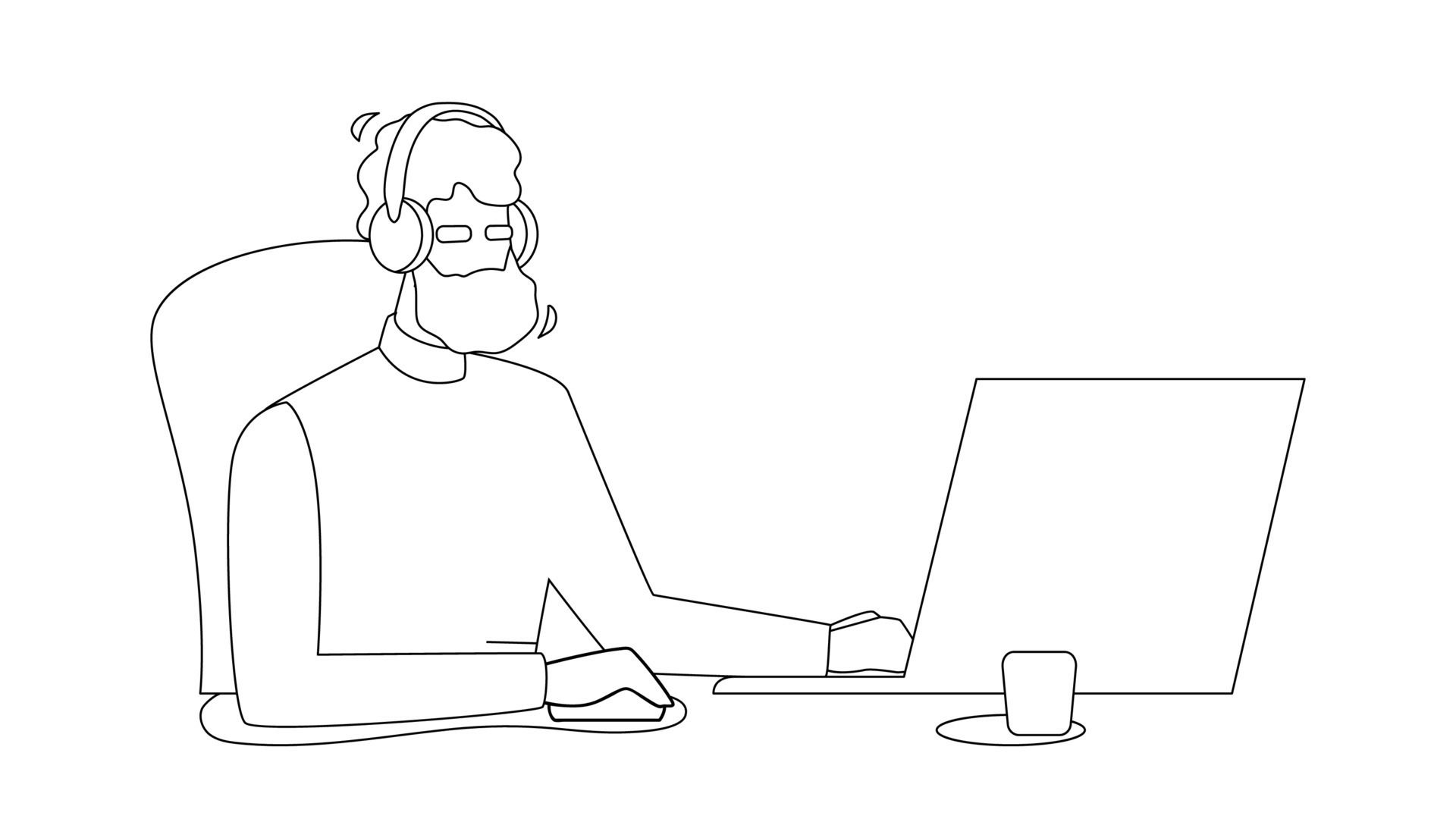 Man Coder Development Programming Computer Vector Illustration 8246334 Vector Art At Vecteezy