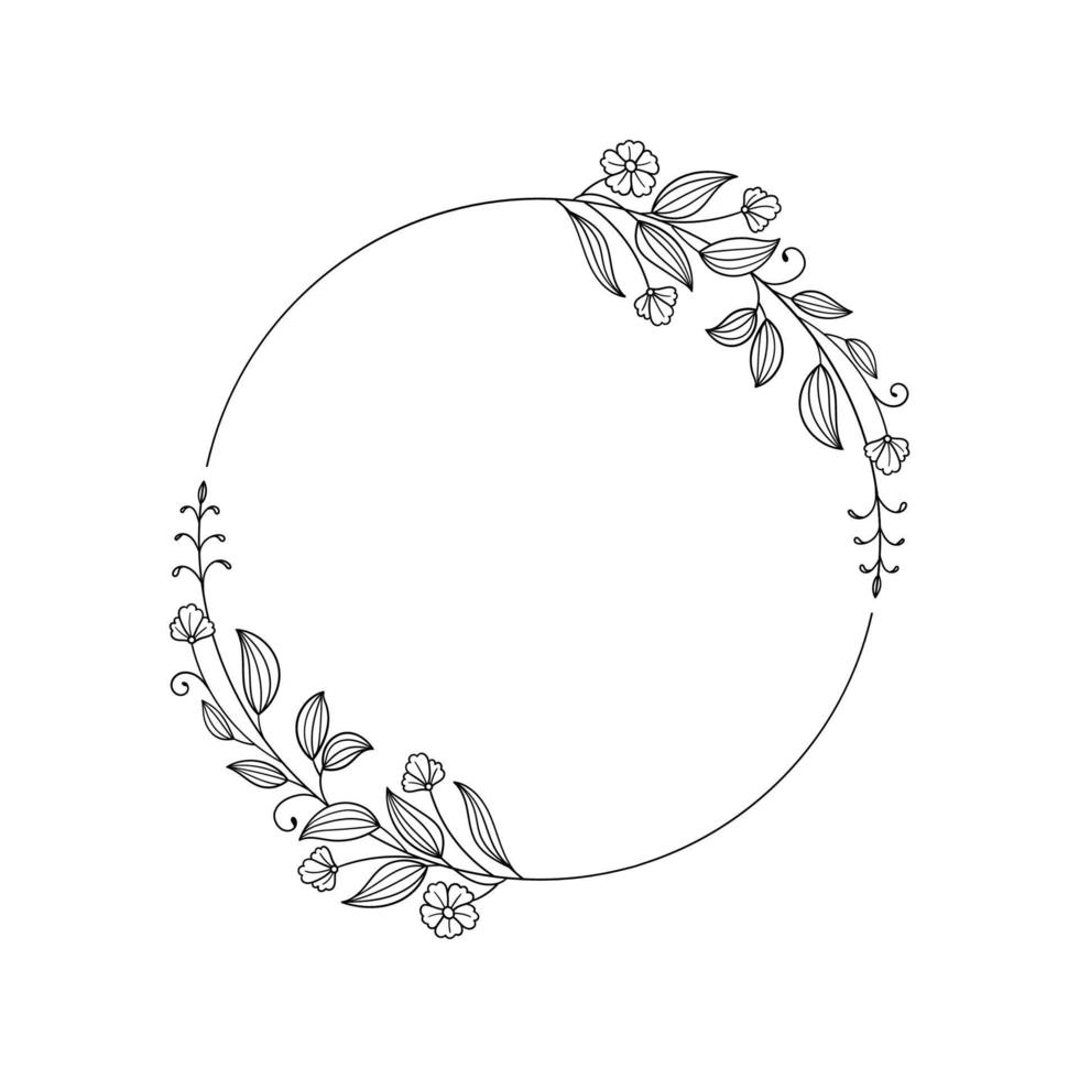 Hand drawn floral wreath circle frame 8247168 Vector Art at Vecteezy Hand drawn floral wreath circle frame 8247168 Vector Art at Vecteezy
