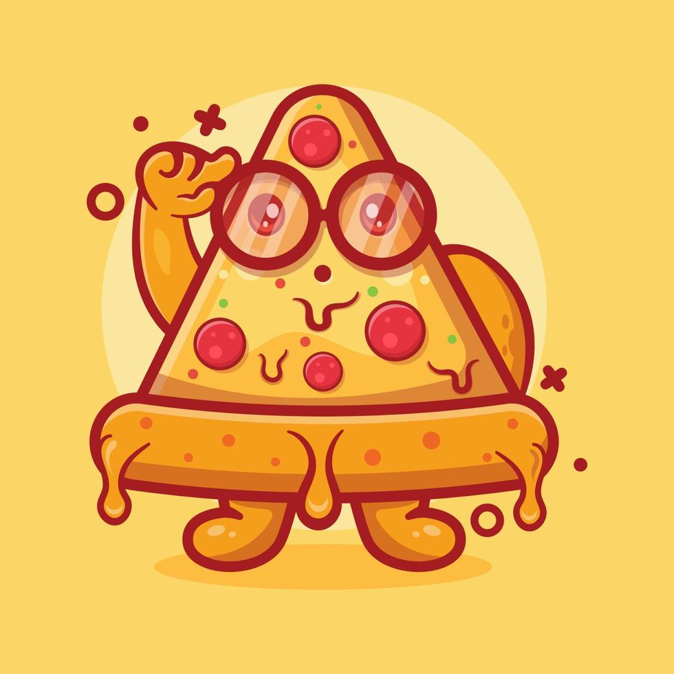 mascota de personaje de pizza genio con expresión de pensamiento ... mascota de personaje de pizza genio con expresión de pensamiento ...