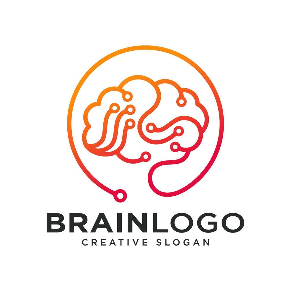 Brain Logo Design Vector Template 8249336 Vector Art at Vecteezy