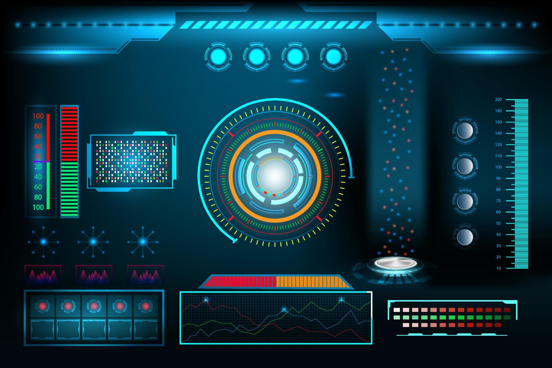 Abstract Technology Futuristic Interface. element digital design ...