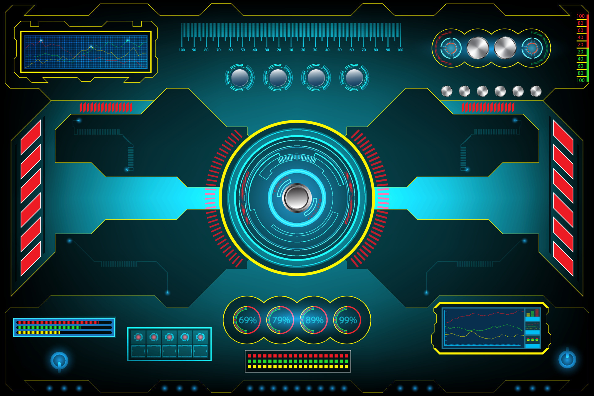 Technology Futuristic Interface screen. element digital design ...
