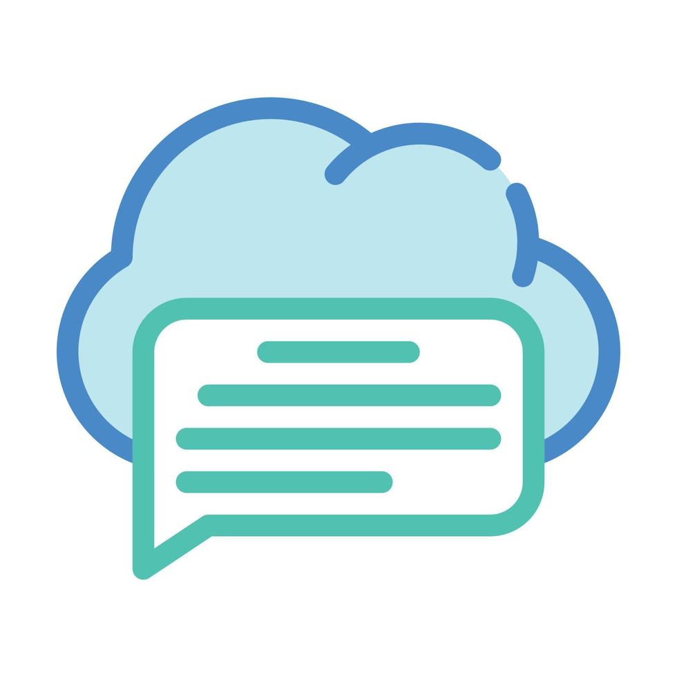 messaging cloud storage color icon vector illustration 8259017 Vector ...
