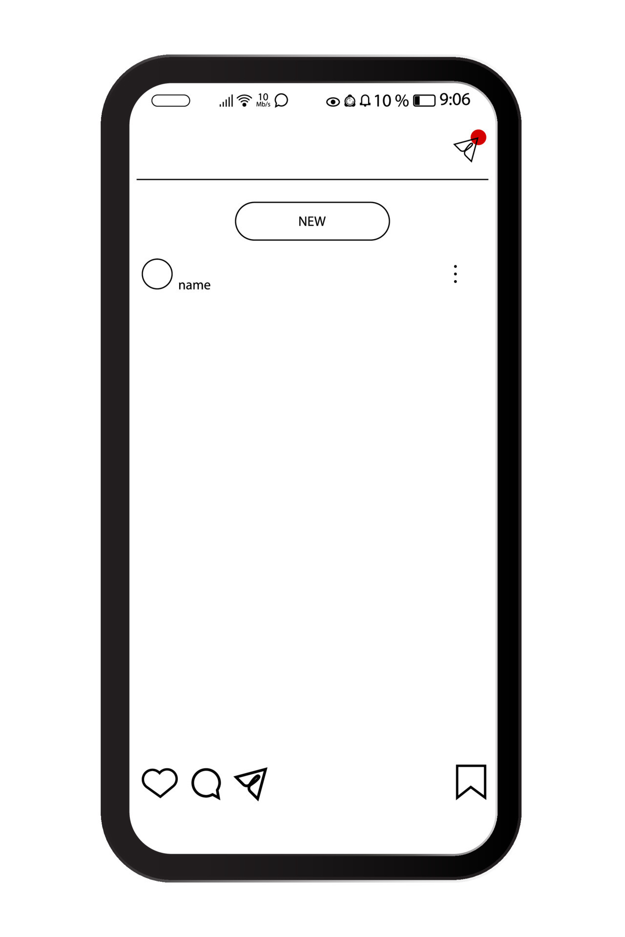 Mockup Of The Mobile Application On The Screen Of Smartphone With Carousel Interface Post On