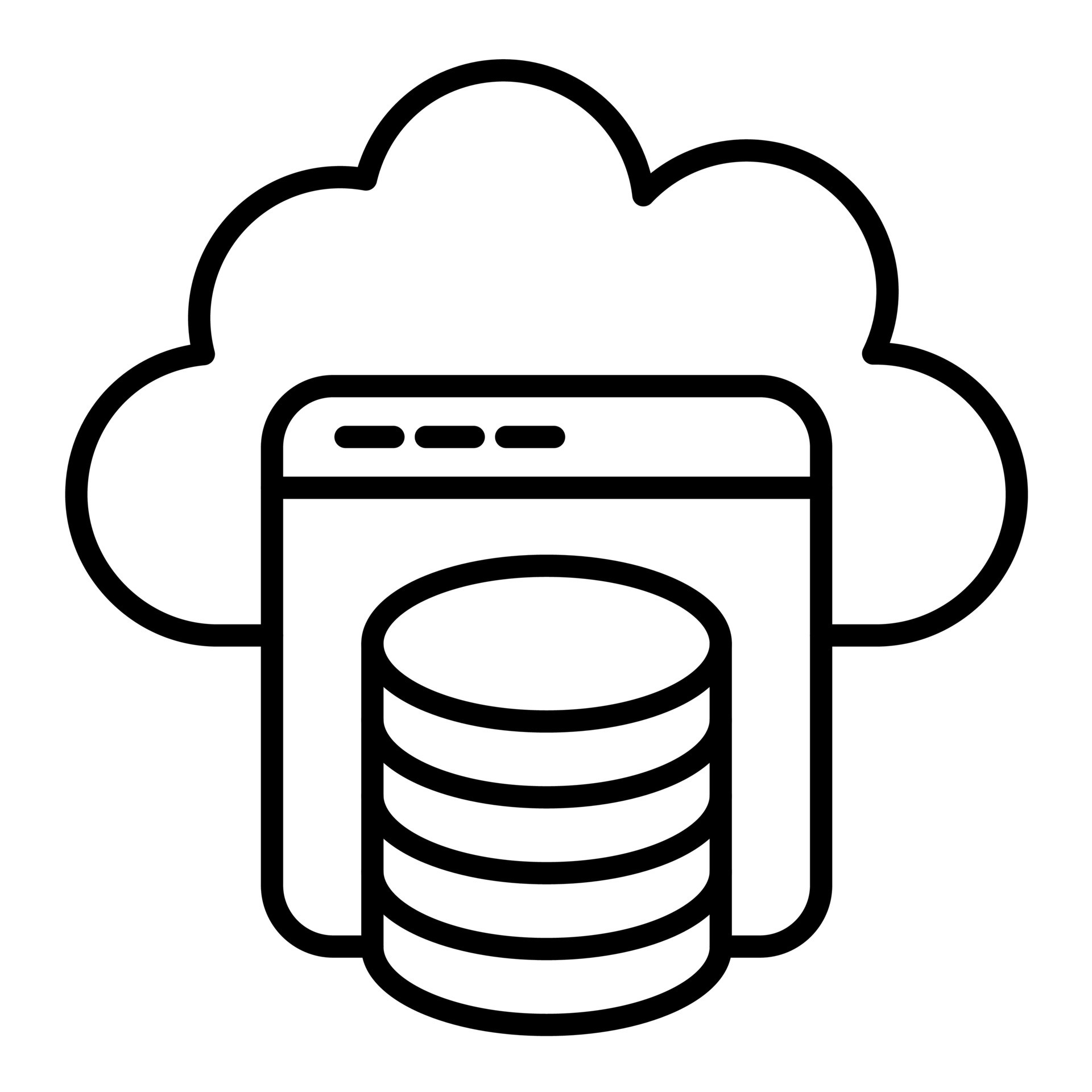 Cloud Storage Line Icon 8280259 Vector Art at Vecteezy