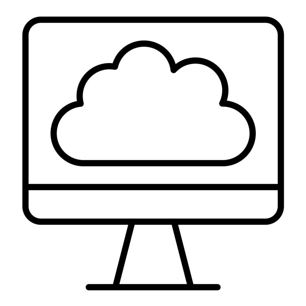 Computer Line Icon 8281960 Vector Art at Vecteezy