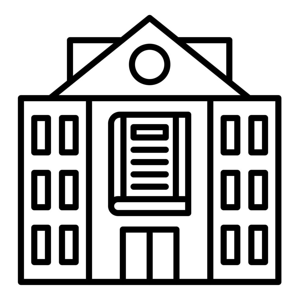 Library Building Line Icon 8282814 Vector Art at Vecteezy