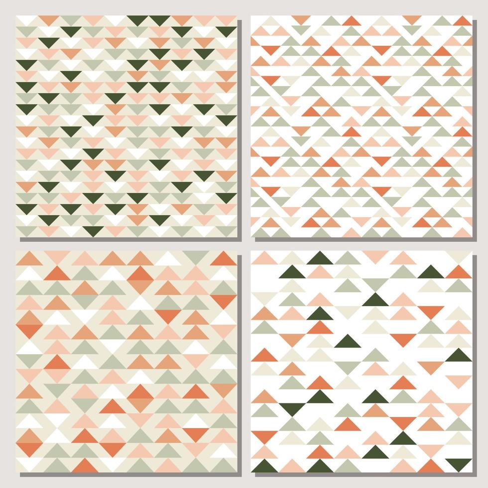Set of triangle seamless pattern. Modern abstract geometric background ...
