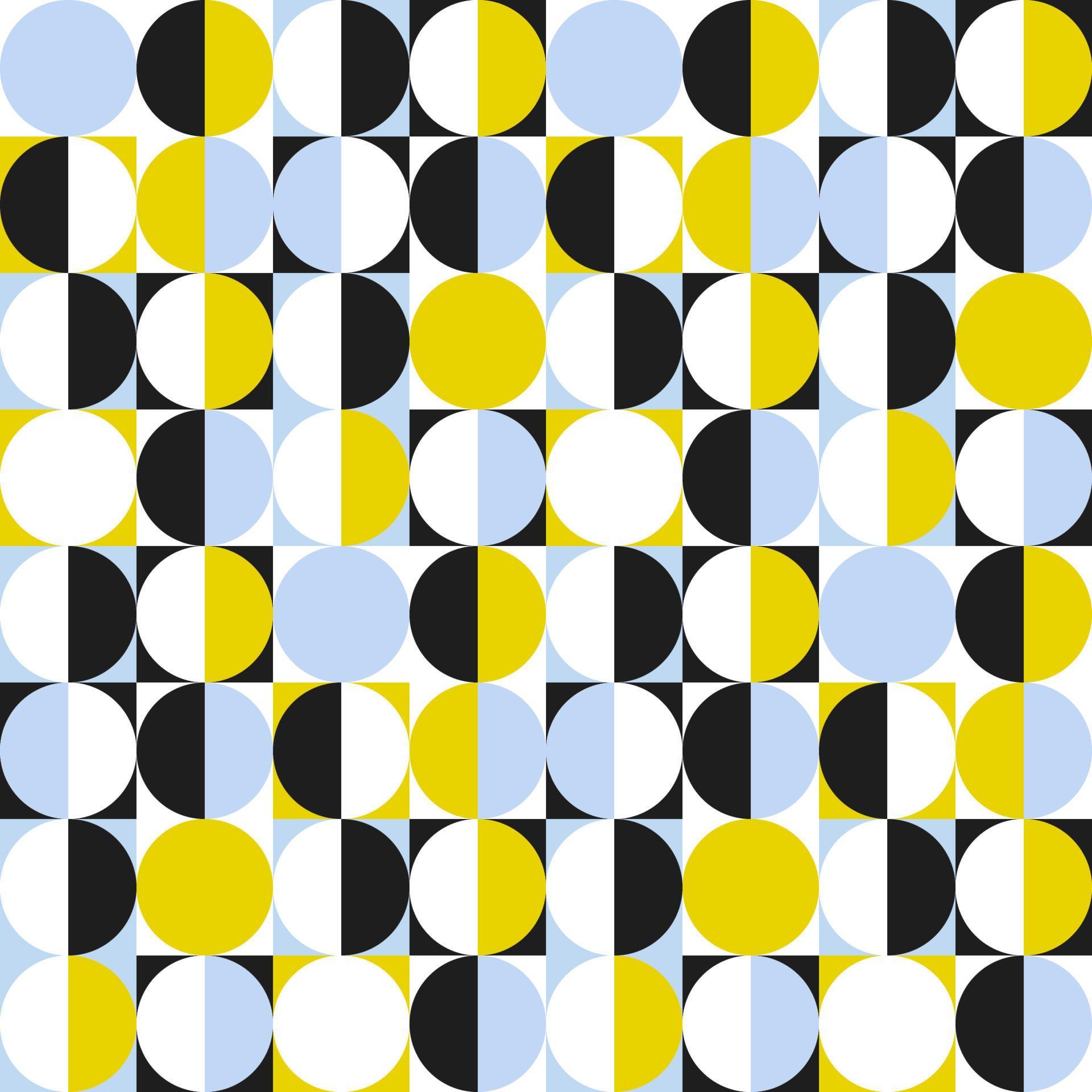 Seamless geometric pattern with circles and semicircles. 8285772 Vector ...