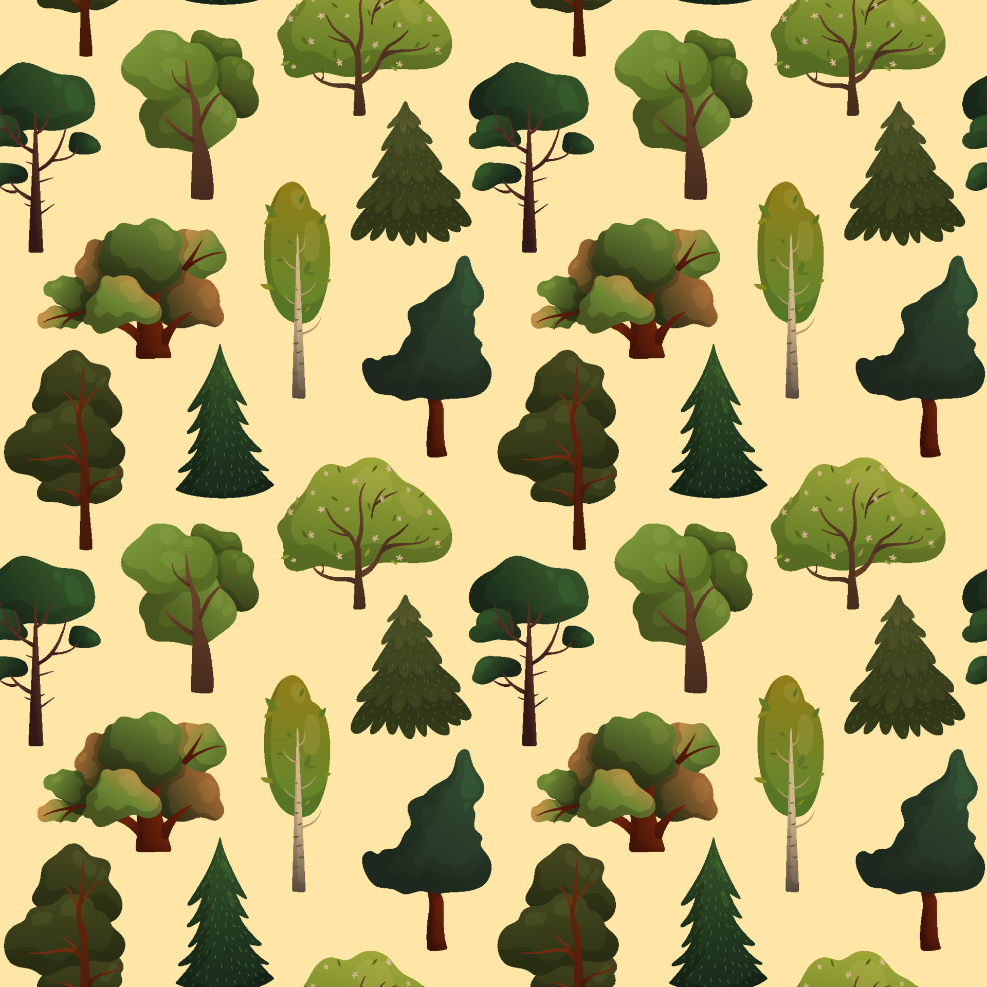 Vector pattern with tree fibers on a yellow background 8289008 Vector ...