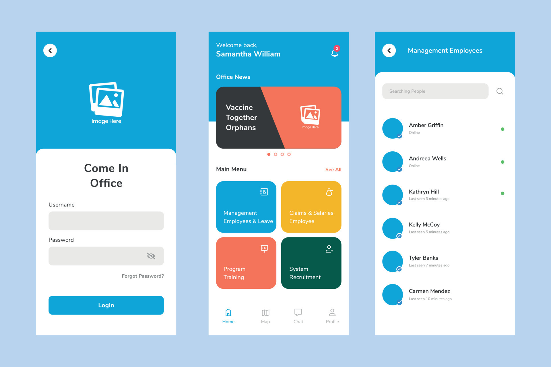 Simple HR Office ui design template vector. Suitable designing ... Simple HR Office ui design template vector. Suitable designing ...