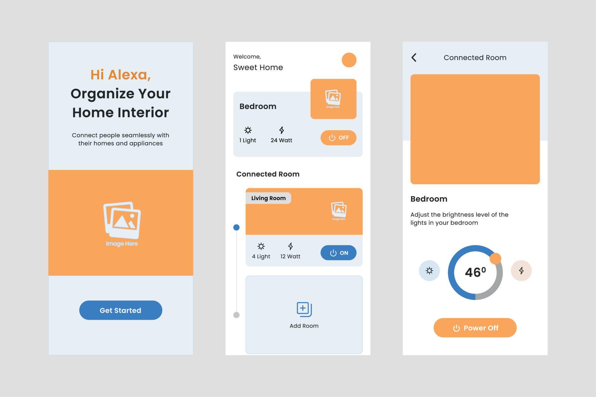 Smart House Ui Design Template Vector Suitable Designing Application For Android And Ios Clean