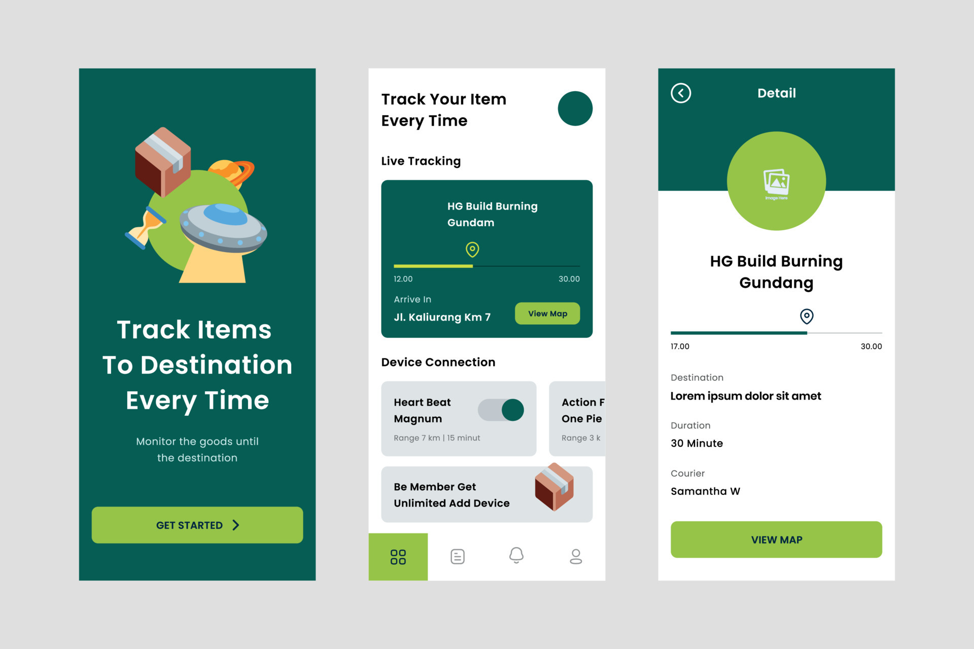 Tracking Product Ui Design Template Vector Suitable Designing