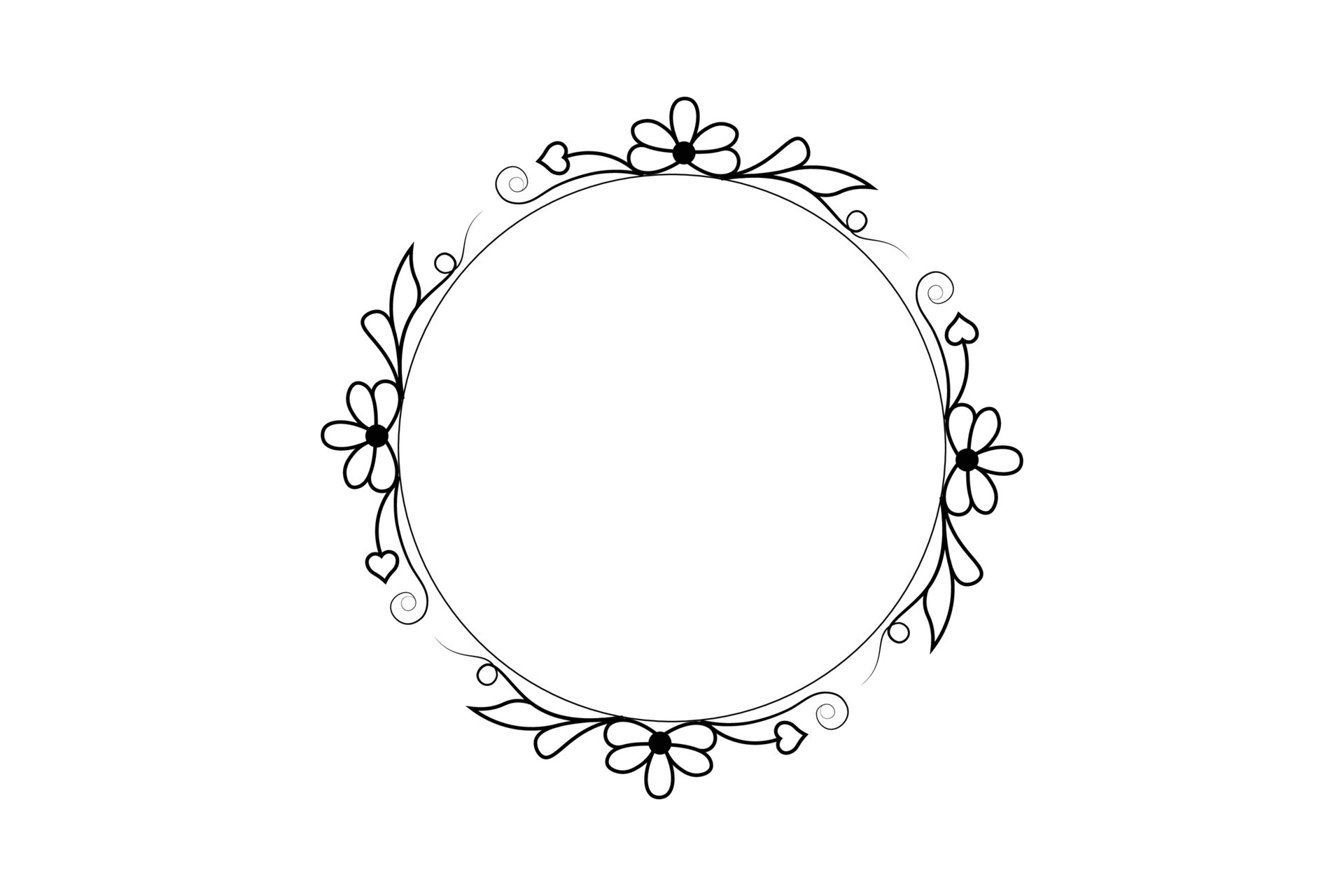 outline flower circle frame, floral rounded frame, free vector 8301731 ... outline flower circle frame, floral rounded frame, free vector 8301731 ...