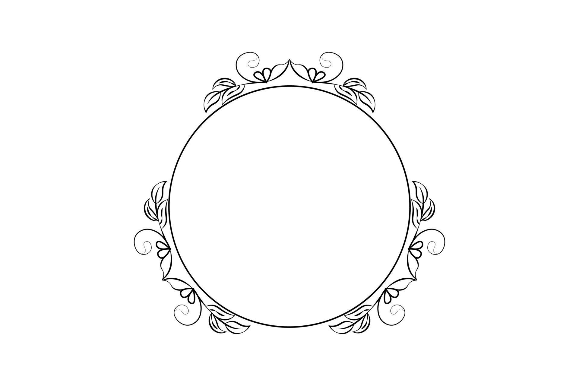 outline flower circle frame, floral rounded frame, free vector 8302035 ... outline flower circle frame, floral rounded frame, free vector 8302035 ...