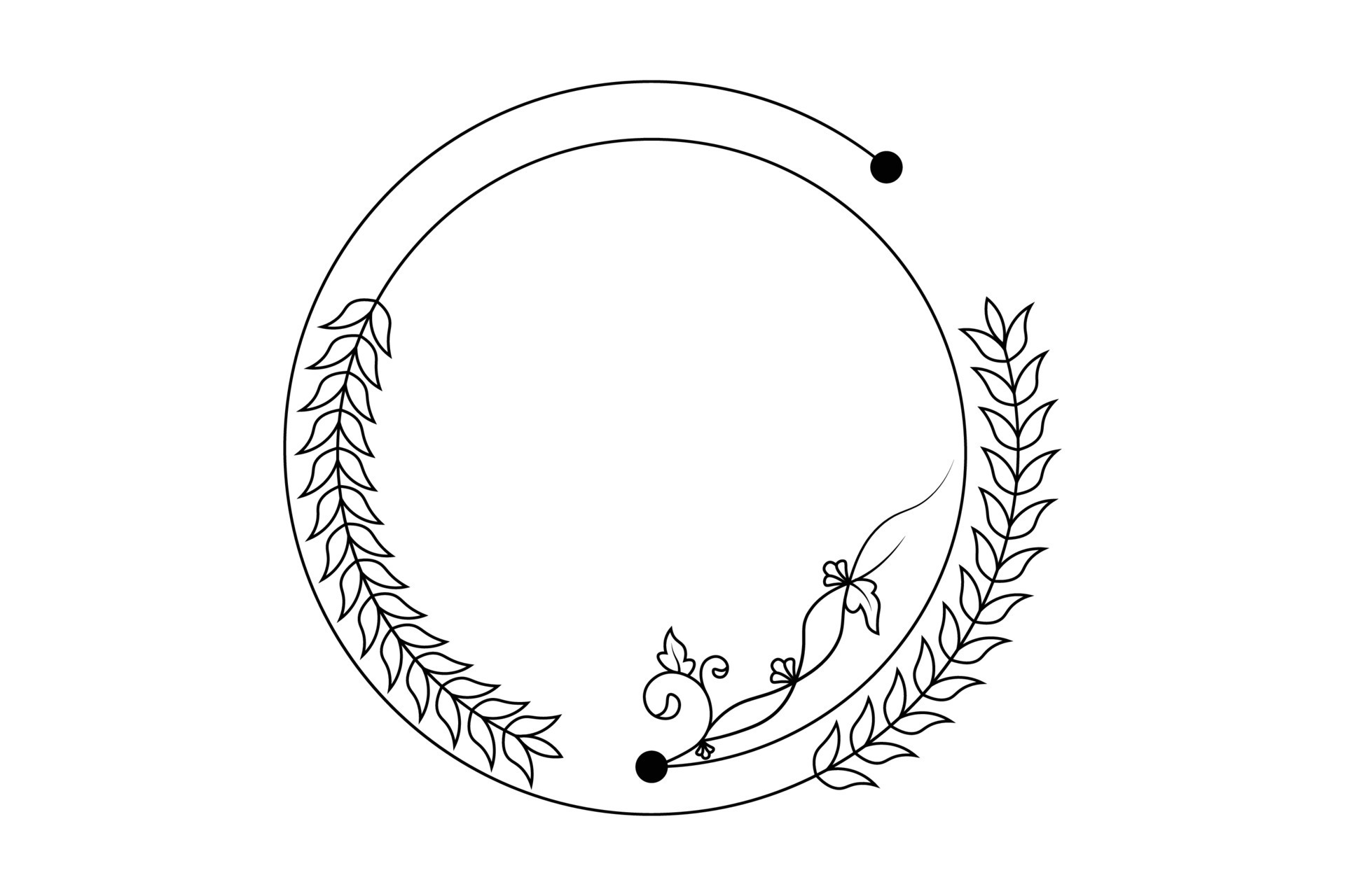 outline flower circle frame, floral rounded frame, free vector 8302354 ... outline flower circle frame, floral rounded frame, free vector 8302354 ...