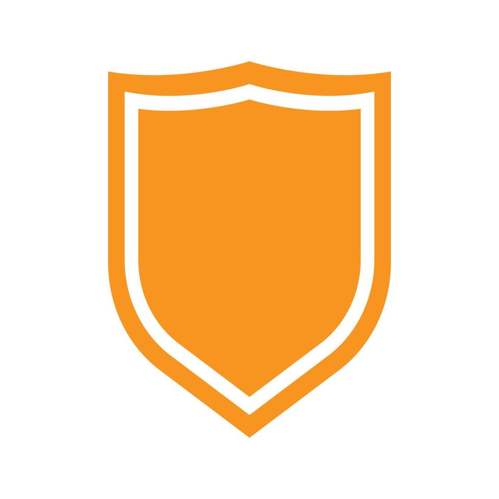eps10 naranja vector escudo icono sólido o logotipo en estilo moderno ...