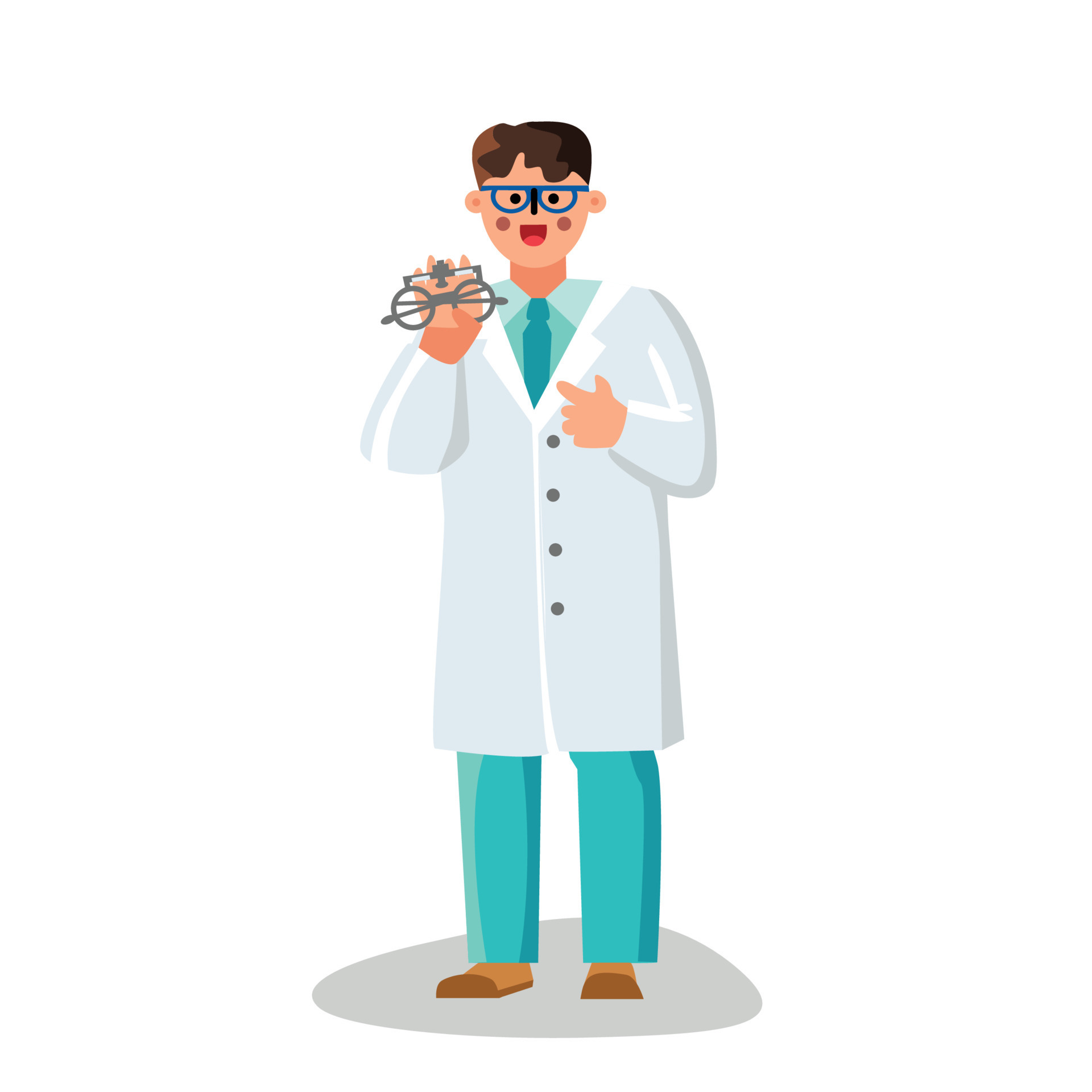 Optometrist Doctor Showing Trial Frame Vector Illustration 8304426 ... Optometrist Doctor Showing Trial Frame Vector Illustration 8304426 ...