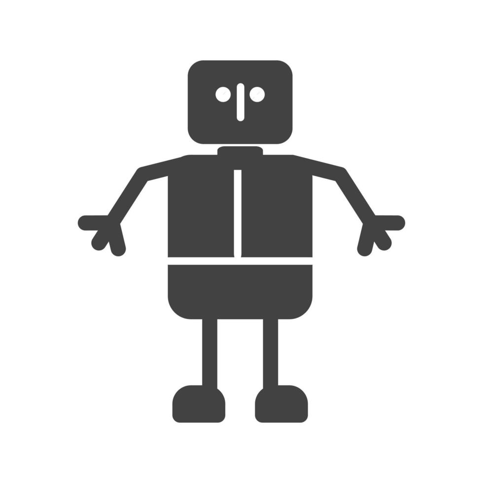 Robot Glyph Black Icon 8312758 Vector Art at Vecteezy