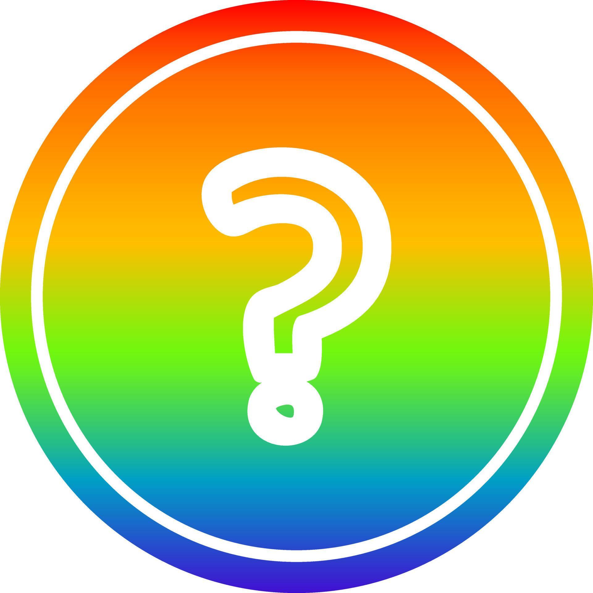 question mark circular in rainbow spectrum 8314416 Vector Art at Vecteezy question mark circular in rainbow spectrum 8314416 Vector Art at Vecteezy