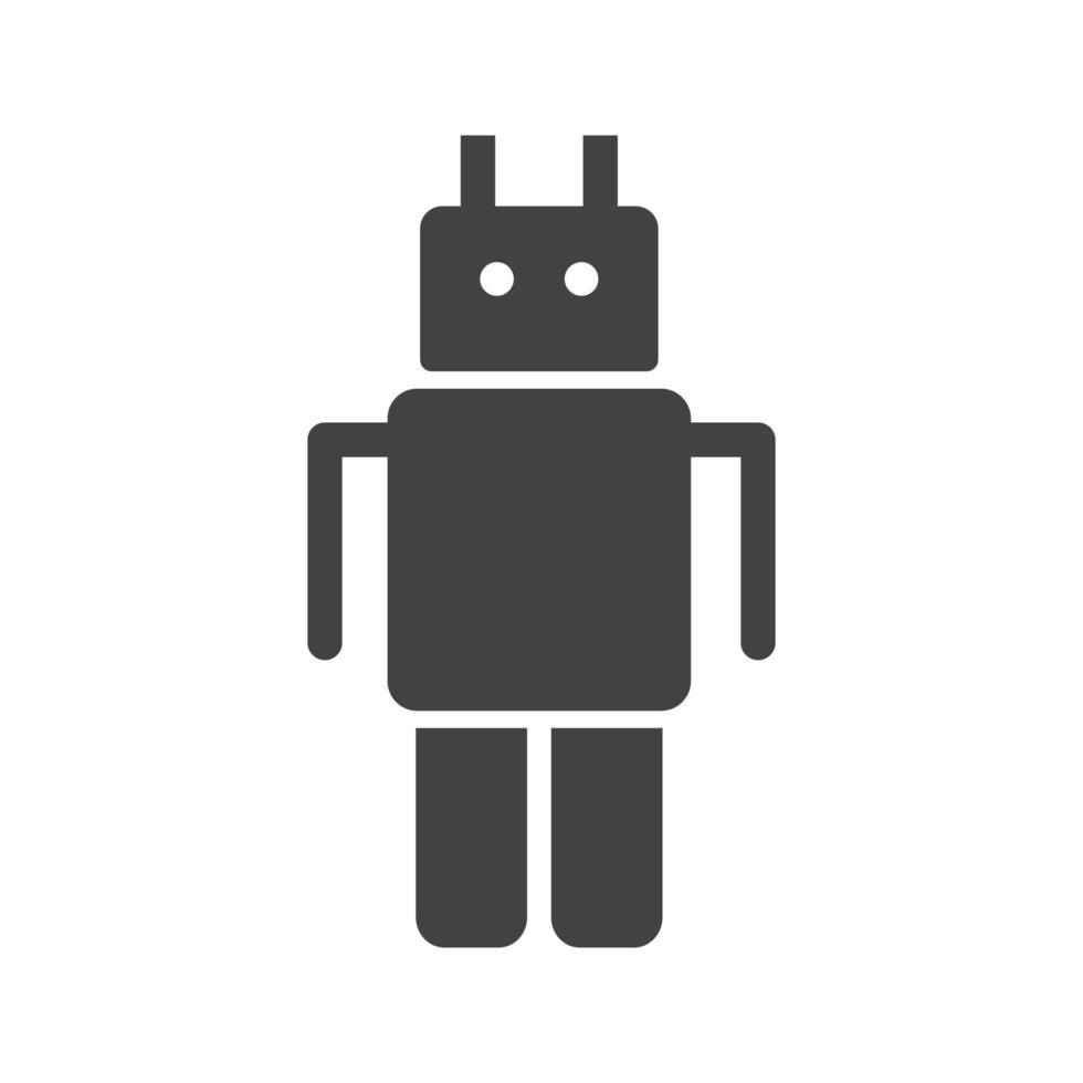 Robot I Glyph Black Icon 8318159 Vector Art at Vecteezy