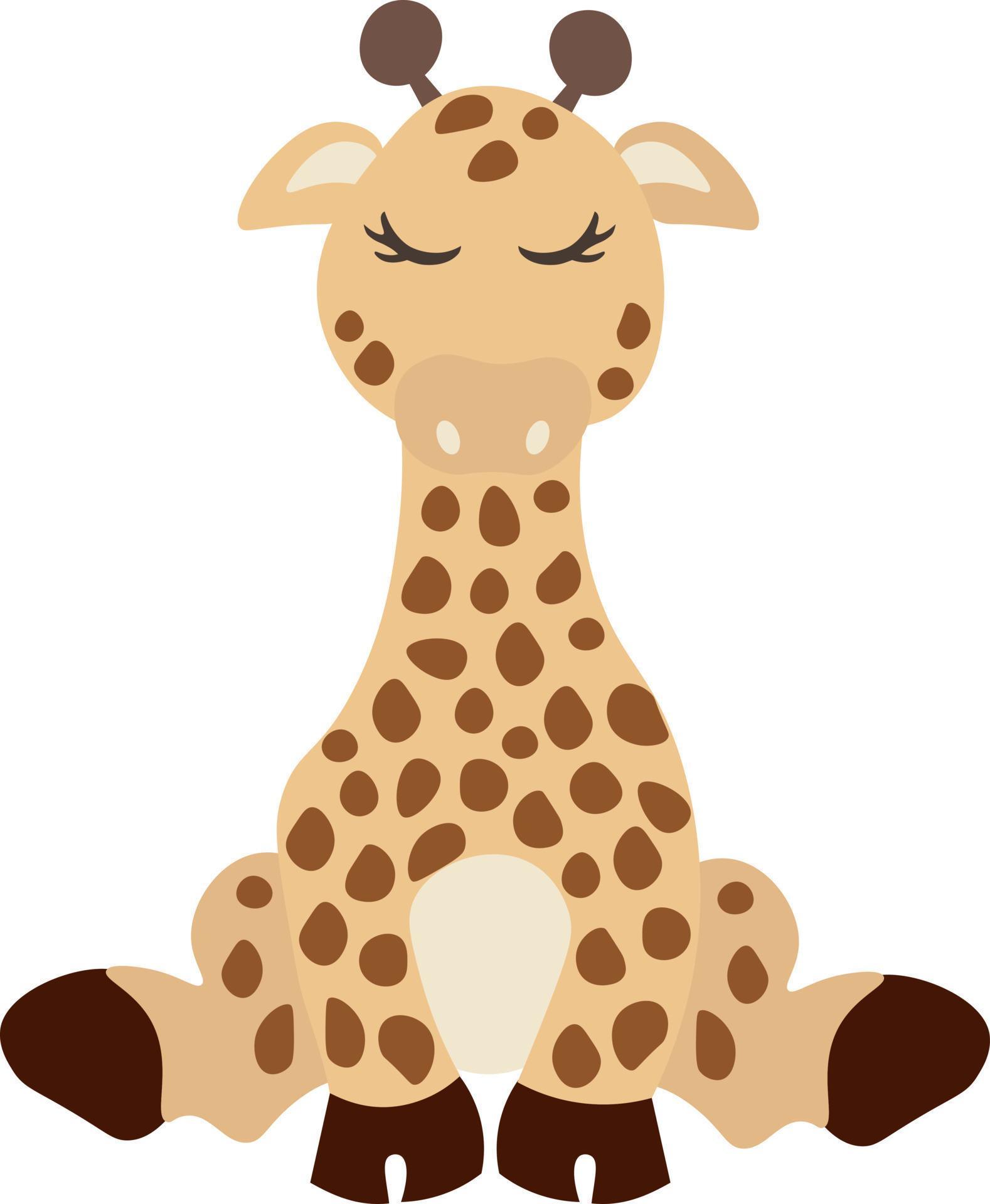 Tropical Cute Giraffe Safari Animal Clipart 8319079 Vector Art at Vecteezy