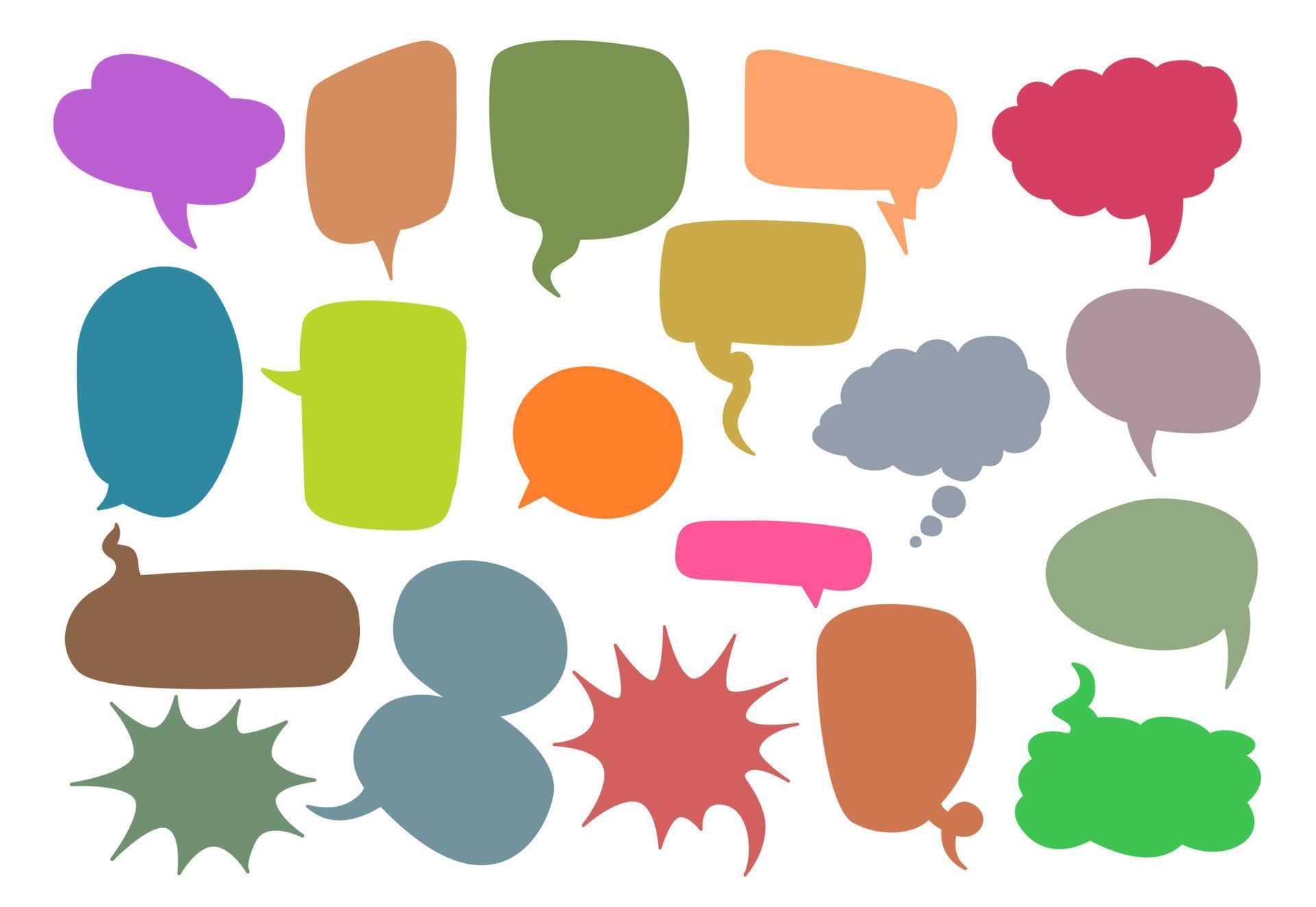 Set of colorful empty speech bubbles vector 8321309 Vector Art at Vecteezy Set of colorful empty speech bubbles vector 8321309 Vector Art at Vecteezy