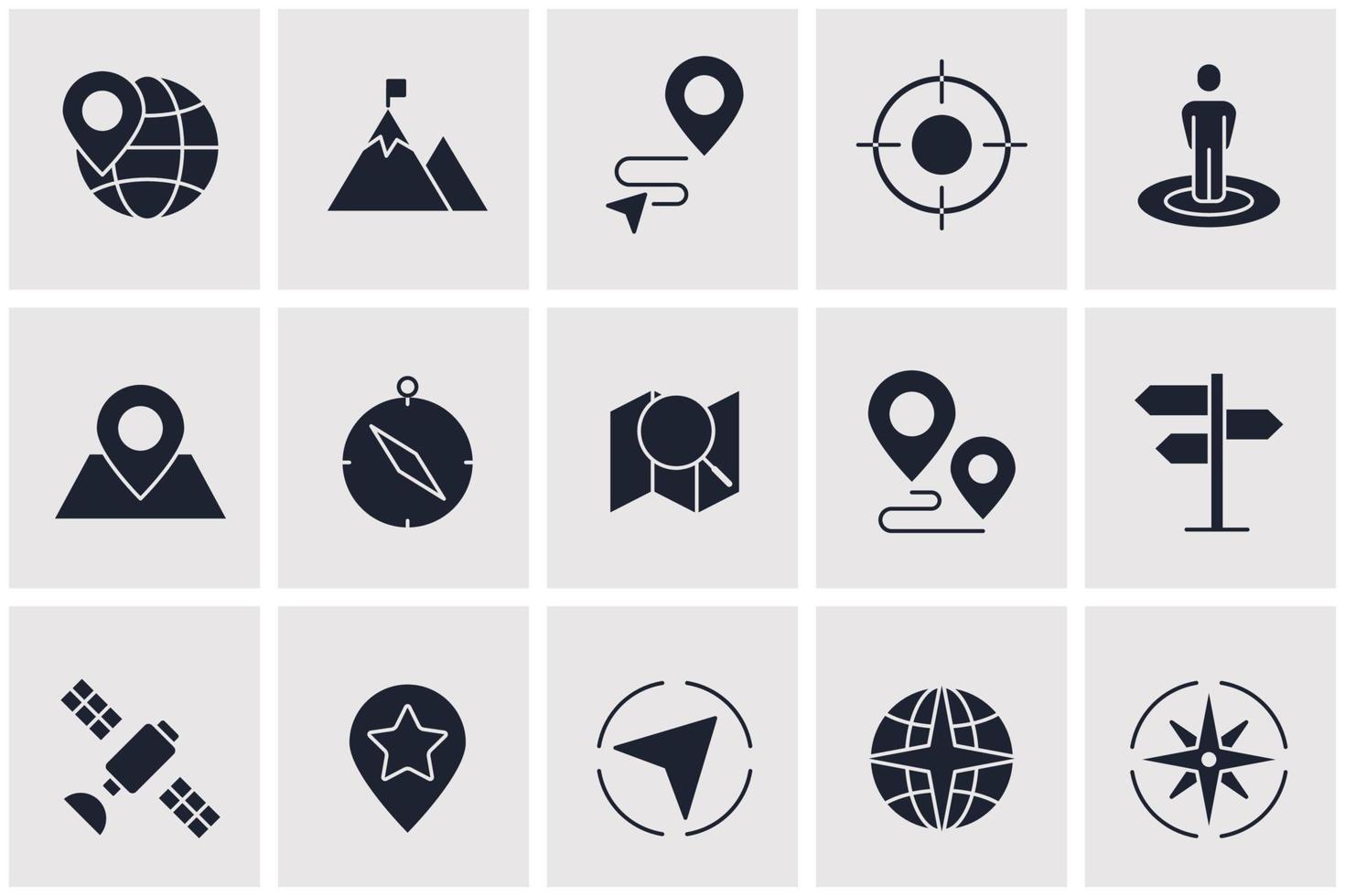 Navigation. location, GPS elements set icon symbol template for graphic and web design ...