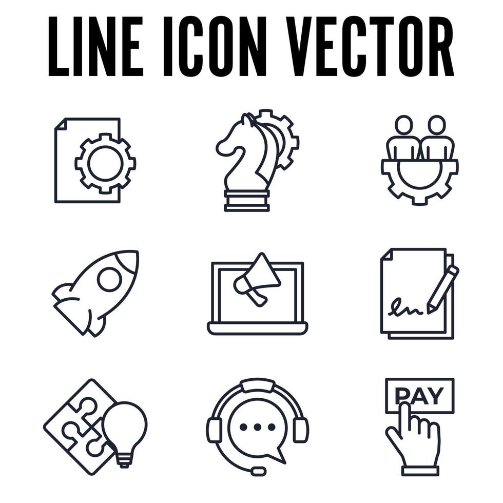 marketing set icon symbol template for graphic and web design ...