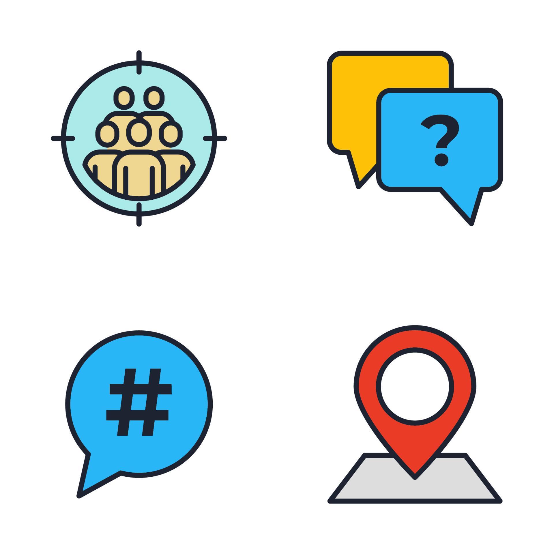 Blogger, Blog set icon symbol template for graphic and web design ...