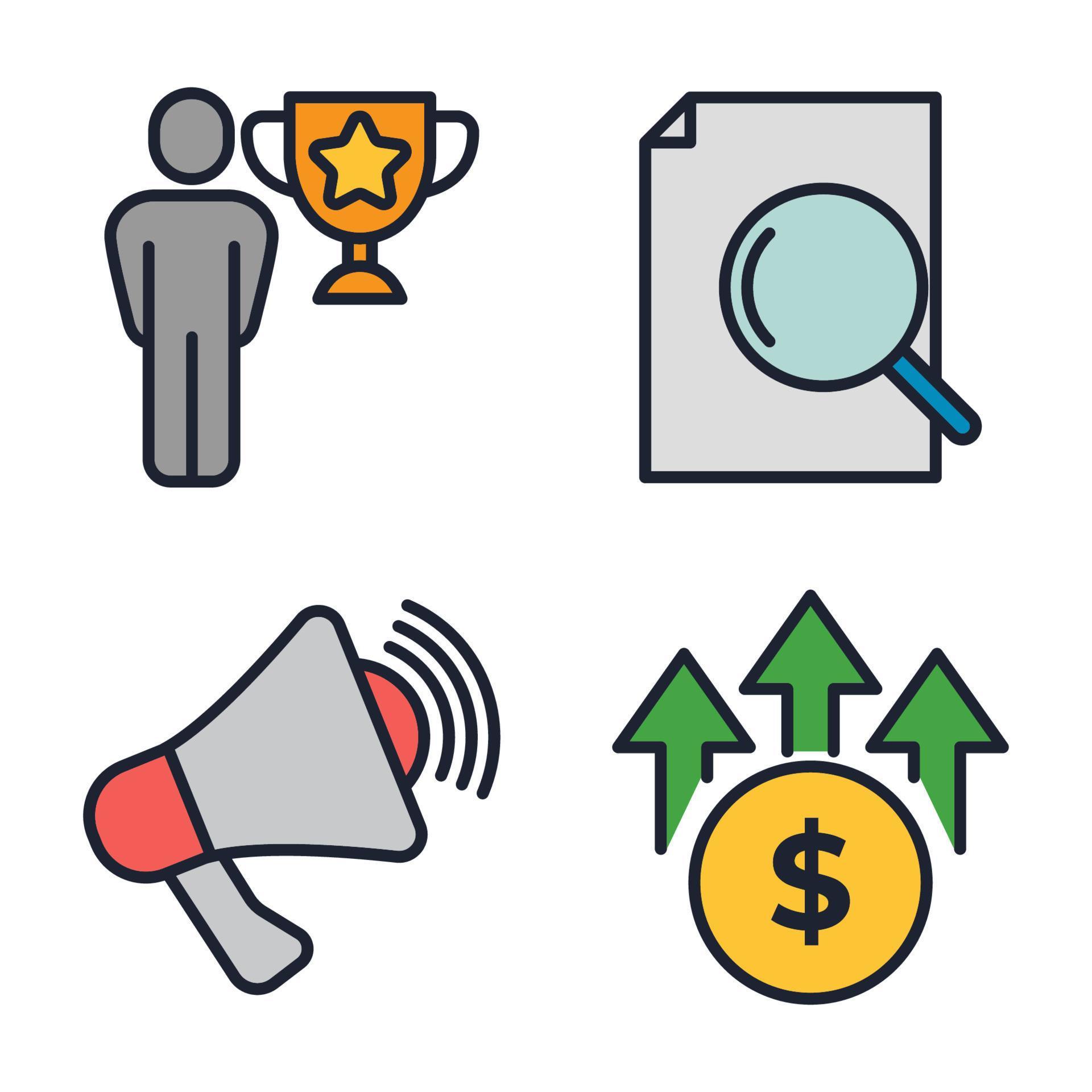 startup set icon symbol template for graphic and web design collection ...