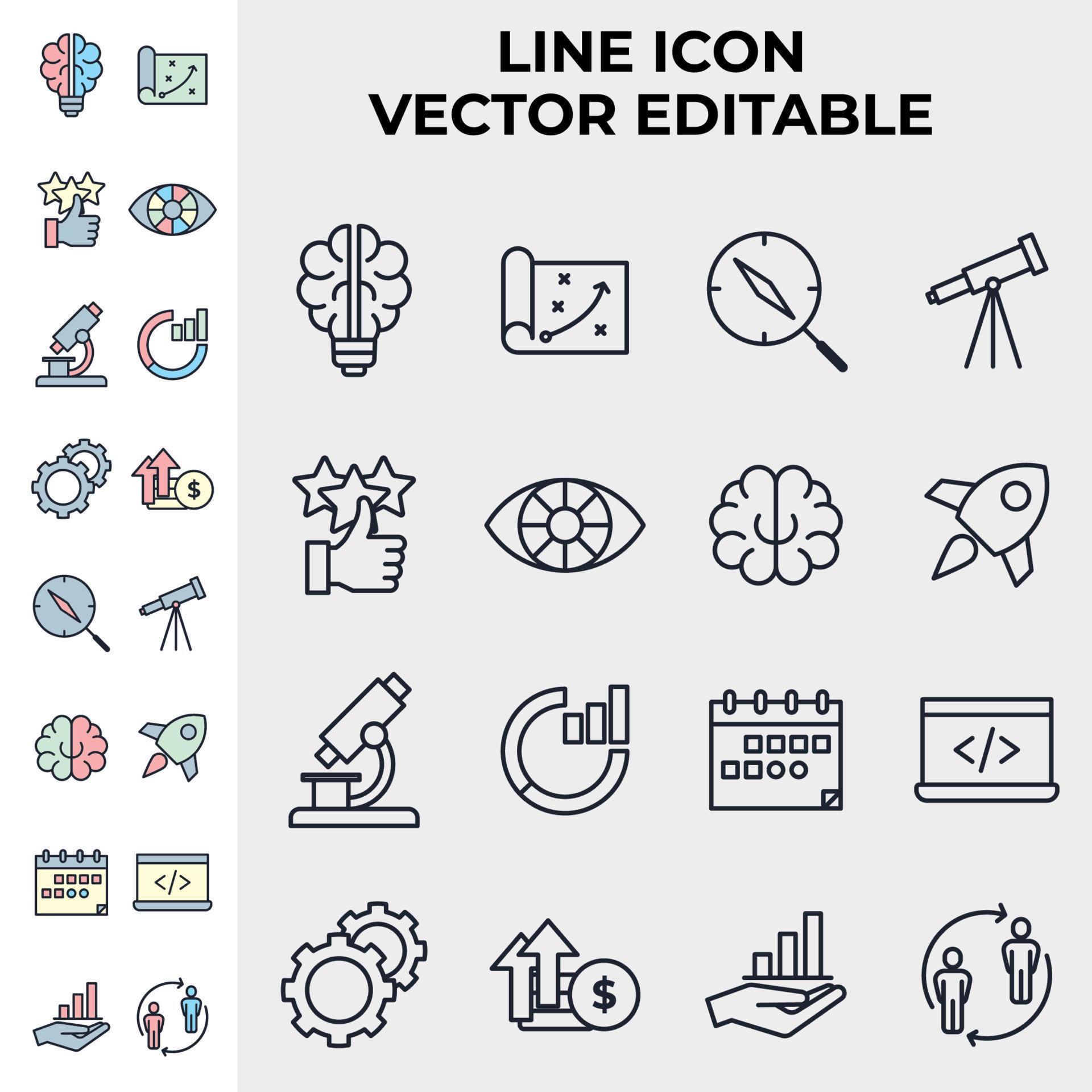 Startup Project And Development Set Icon Symbol Template For Graphic