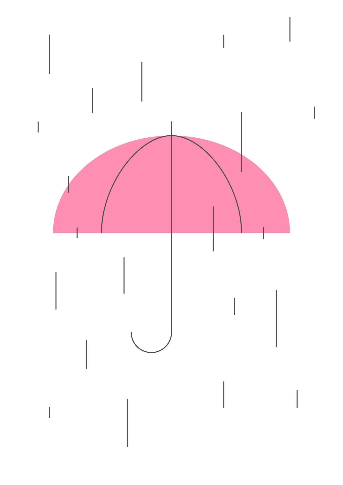 Vector umbrella rain protection. Umbrella cover in rain isolated ... Vector umbrella rain protection. Umbrella cover in rain isolated ...