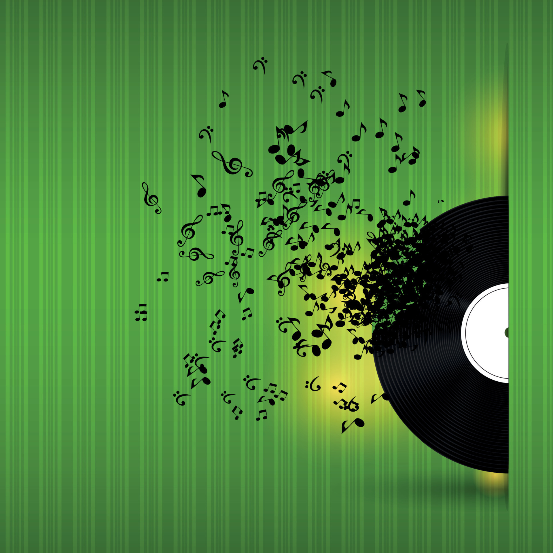 Green Music Wallpaper Design