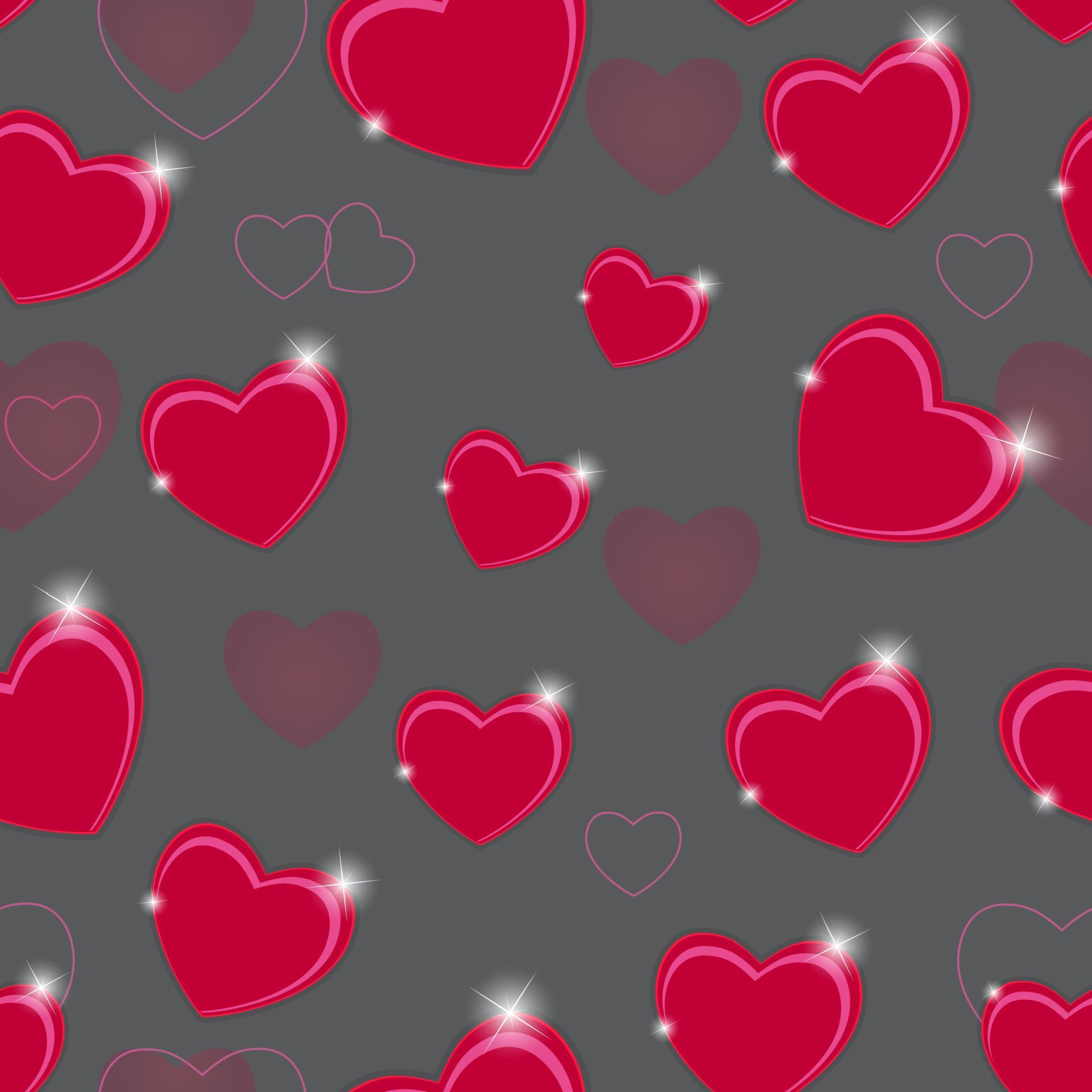 Happy Valentines Day seamless pattern background with heart. Vector ...