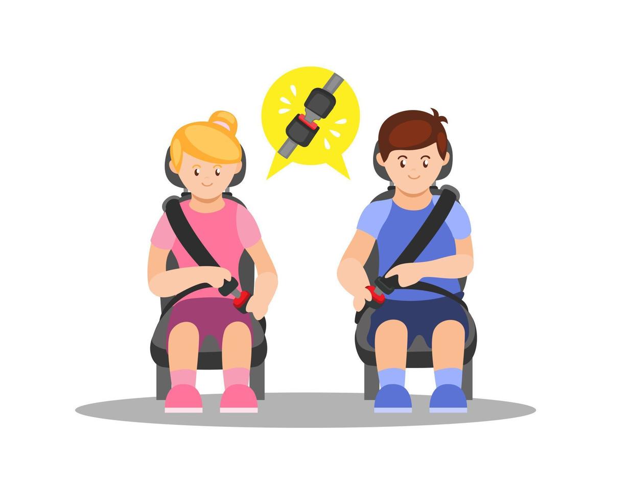 La Gente Se Sienta Usando El Cinturón De Seguridad Del Coche