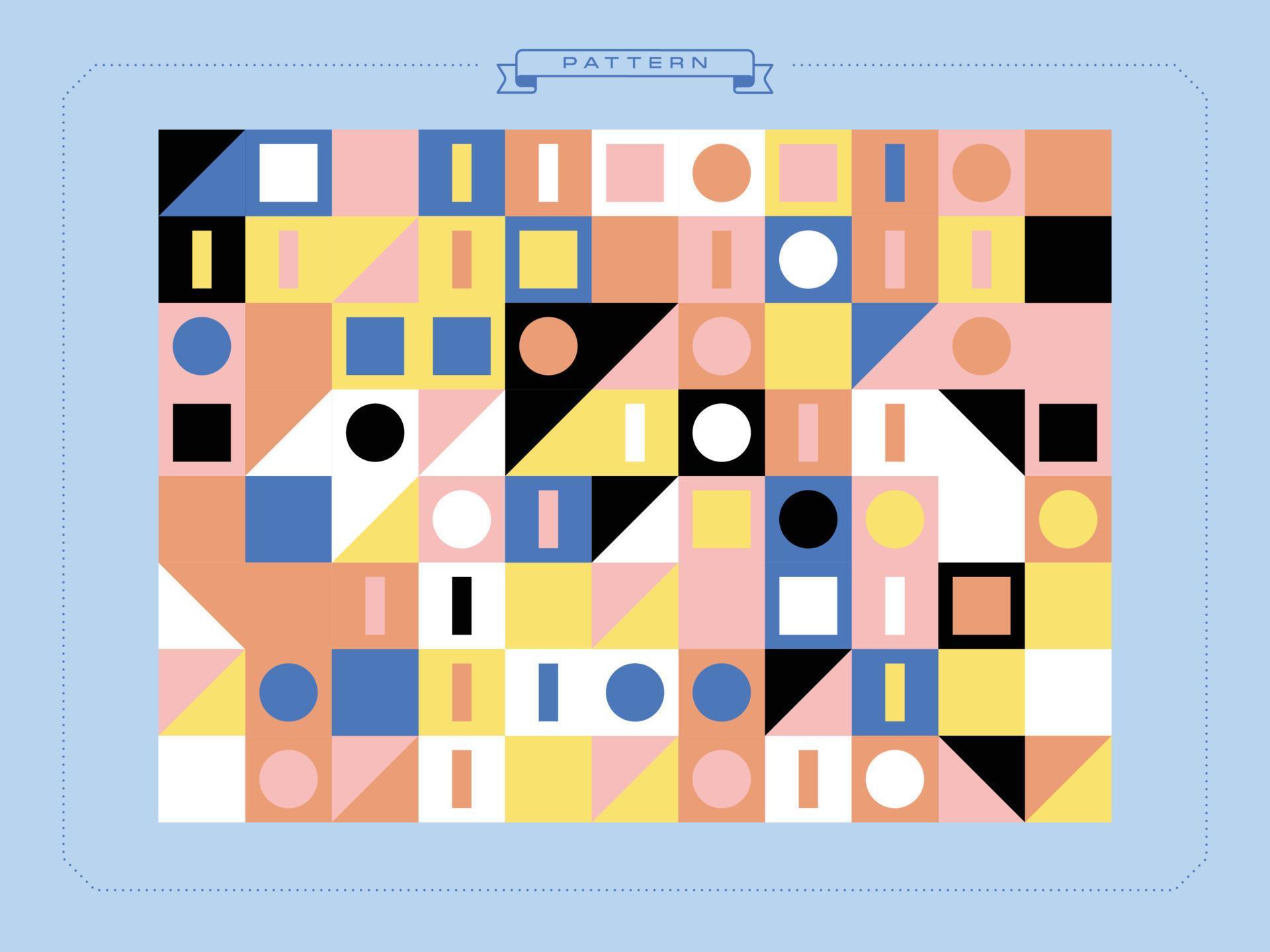 Triangle, Circle and Square Pattern 8346423 Vector Art at Vecteezy