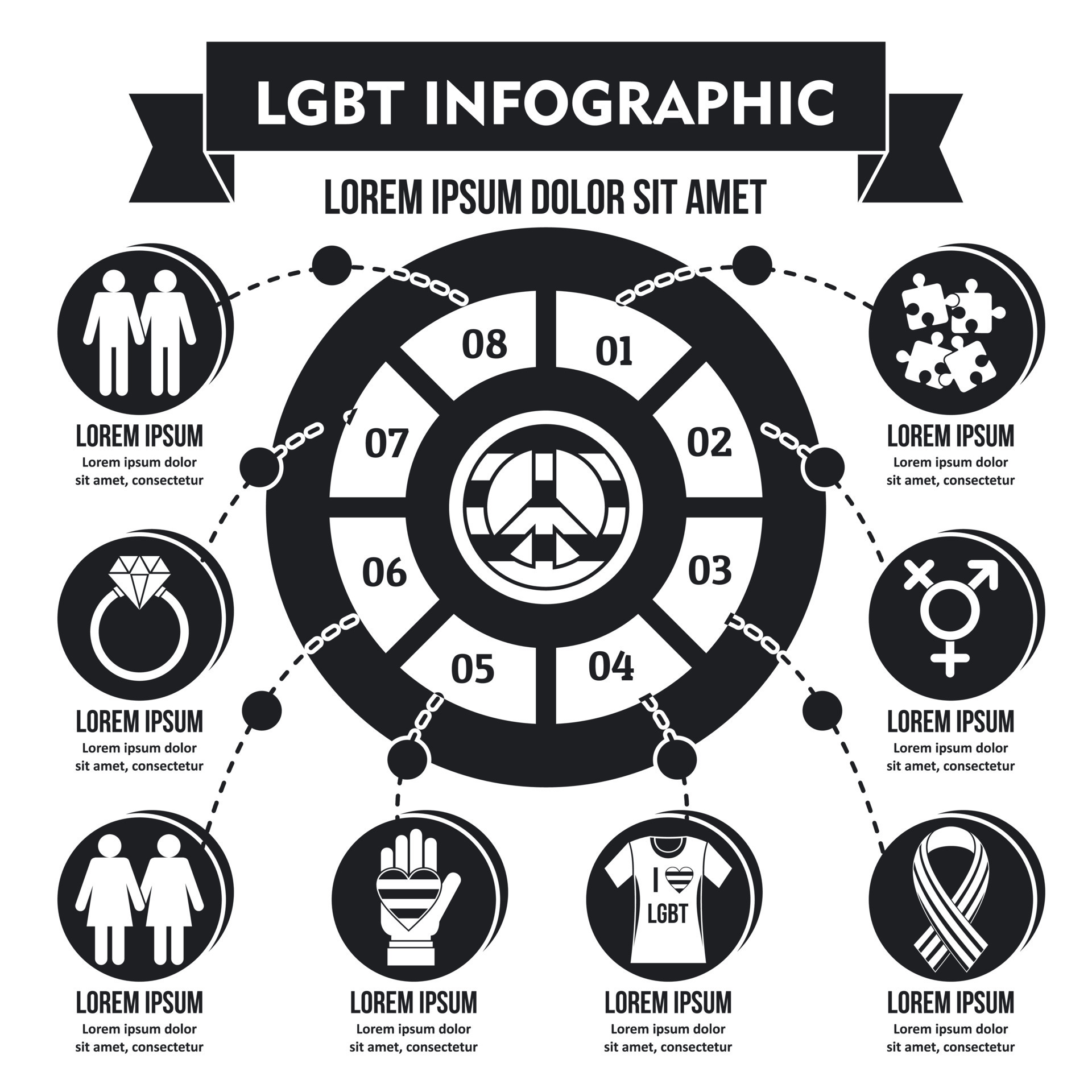 LGBT infographic concept, simple style 8351669 Vector Art at Vecteezy