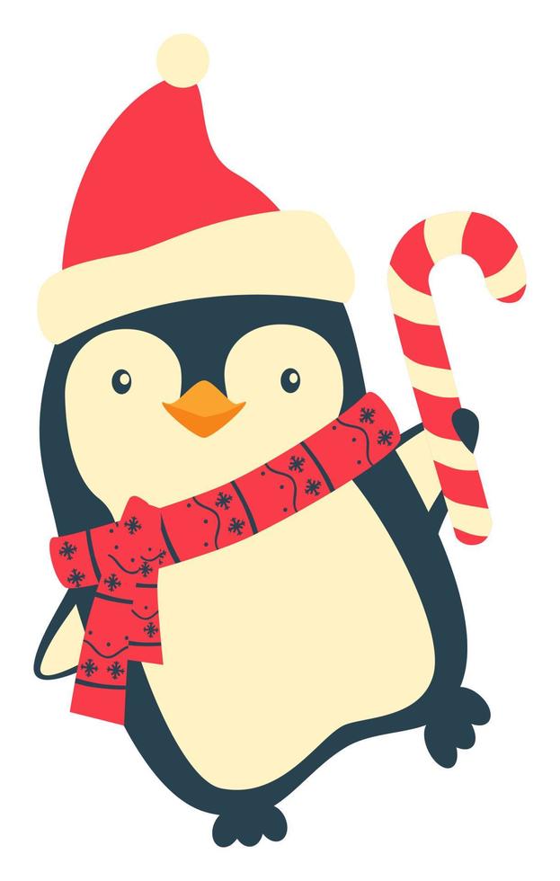 Christmas Penguin cartoons clip art. Cute penguin vector illustration ...
