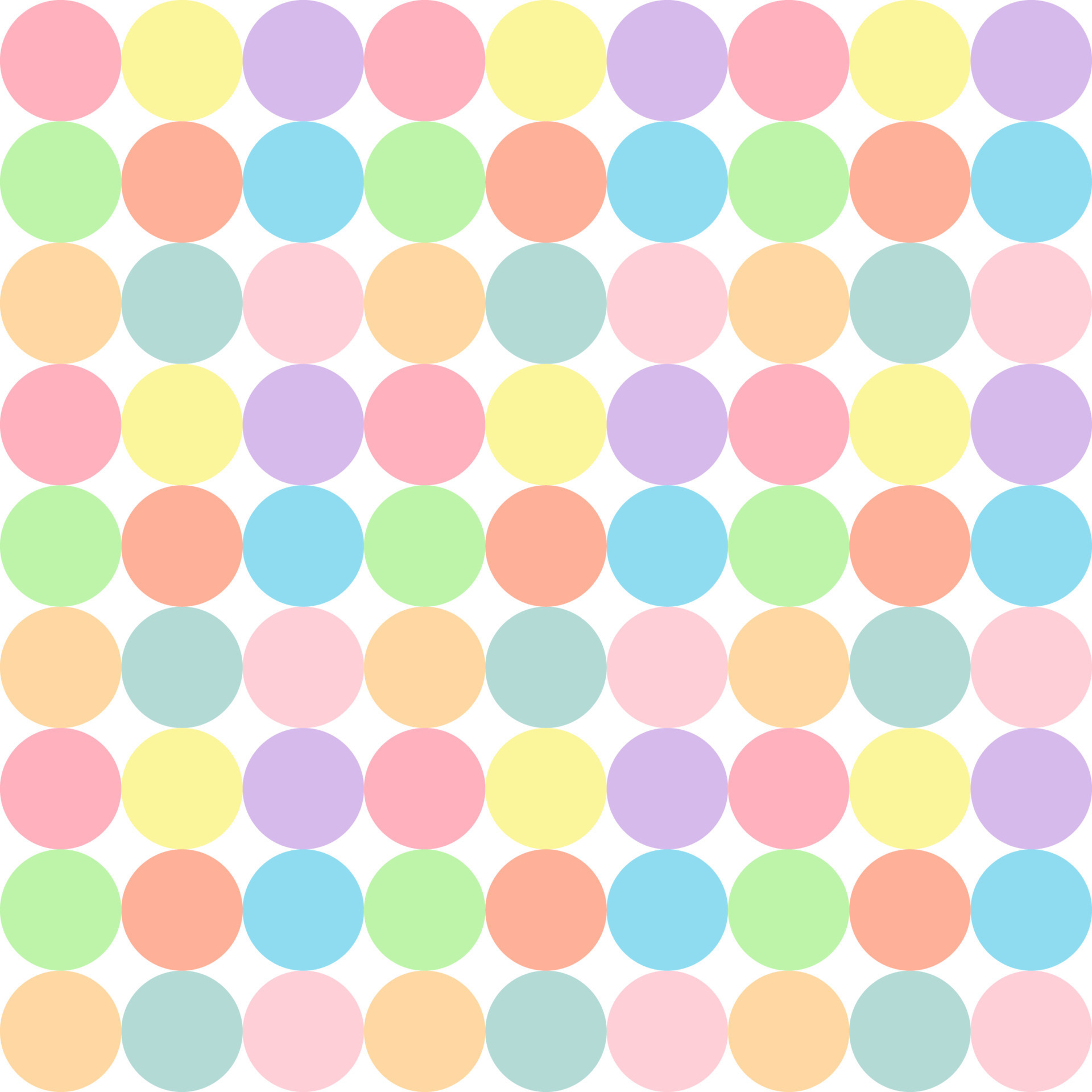 Seamless Background With Multicolored Pastel Tones Circle Pattern