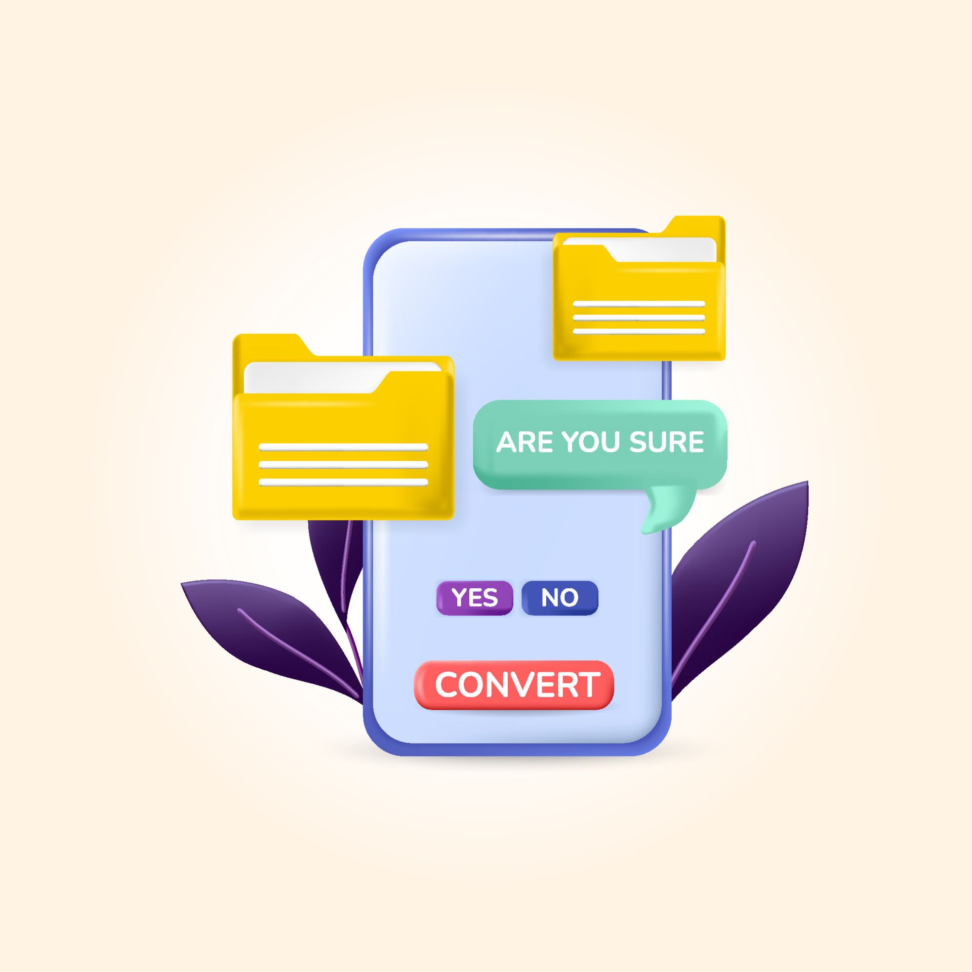 Convert file with realistic design illustration 3d vector 8363373 ...