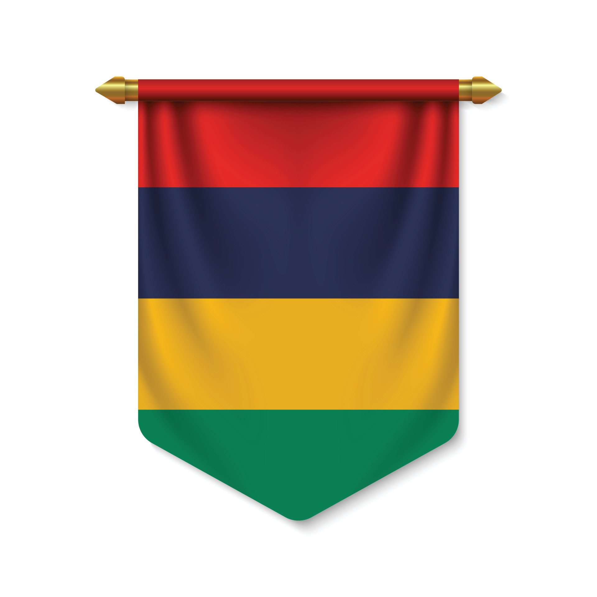 3d realistic pennant with flag 8363741 Vector Art at Vecteezy